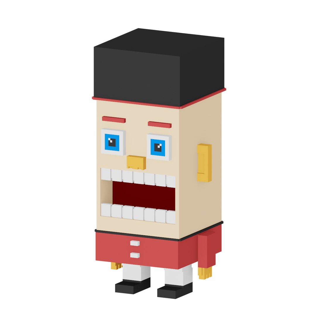3D Christmas Nutcracker 8 Bit Low Poly Voxel Art Model - TurboSquid 1823370