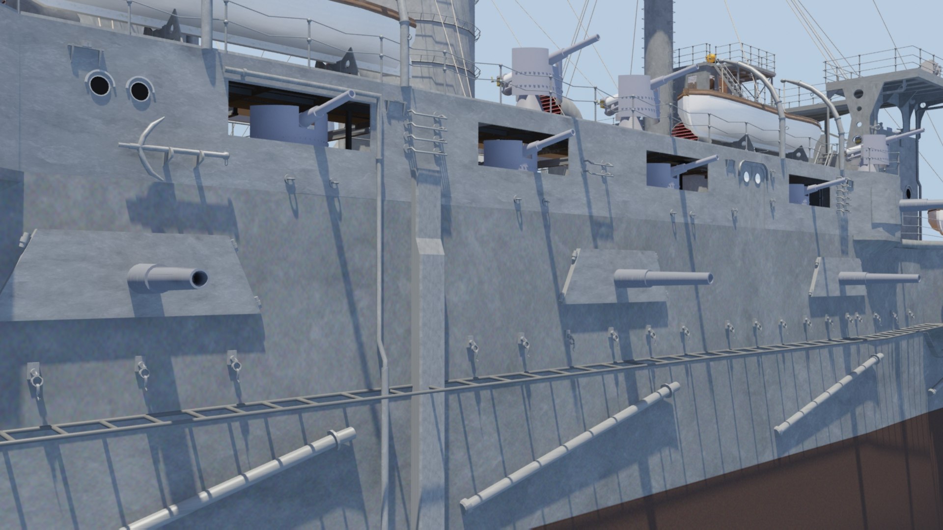 Japanese Mikasa Battleship Model - TurboSquid 1819462