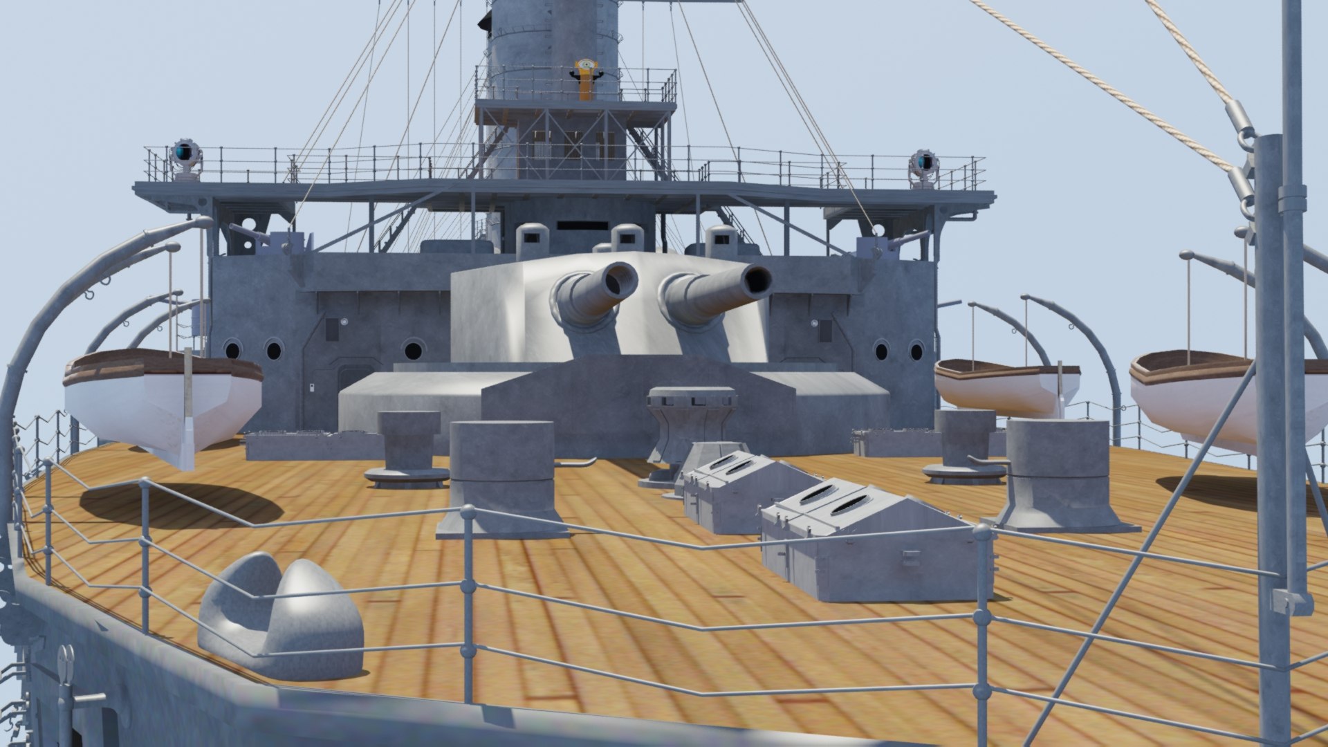 Japanese Mikasa Battleship Model - TurboSquid 1819462