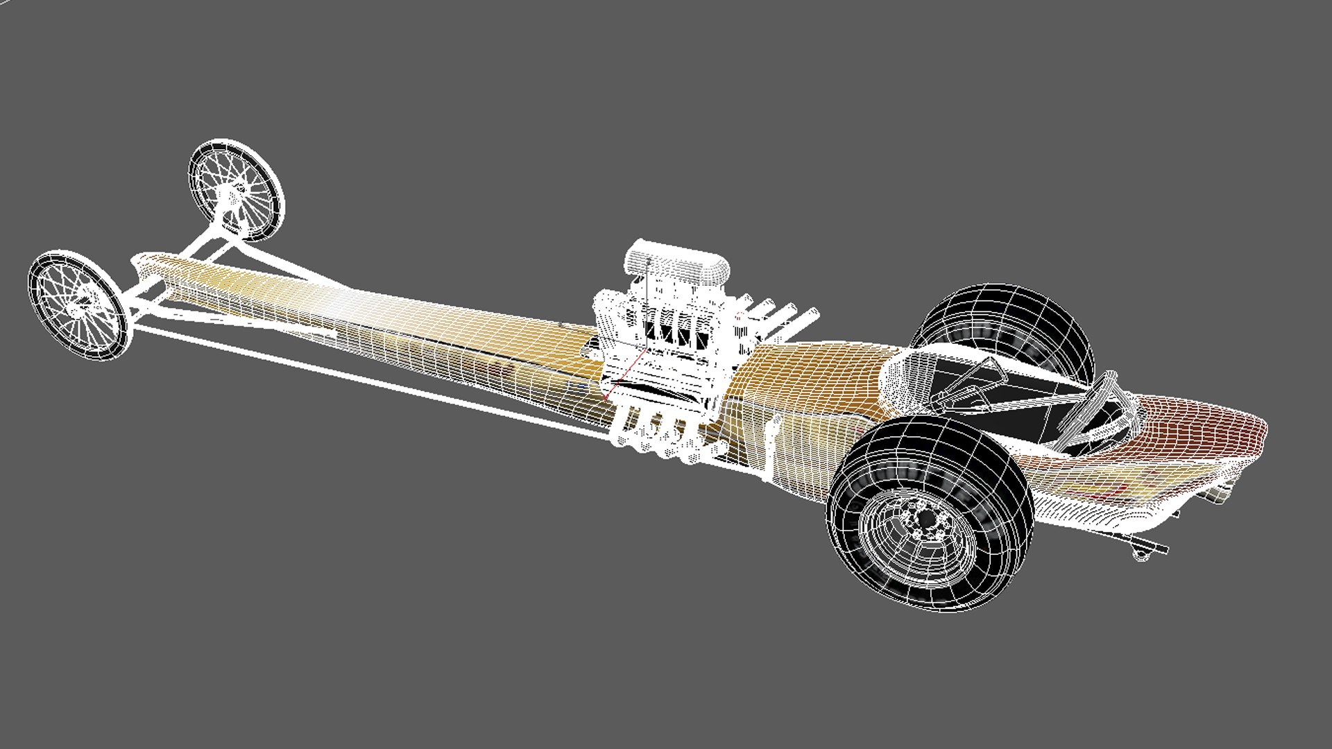 Dragster front engine 3D model - TurboSquid 1997149