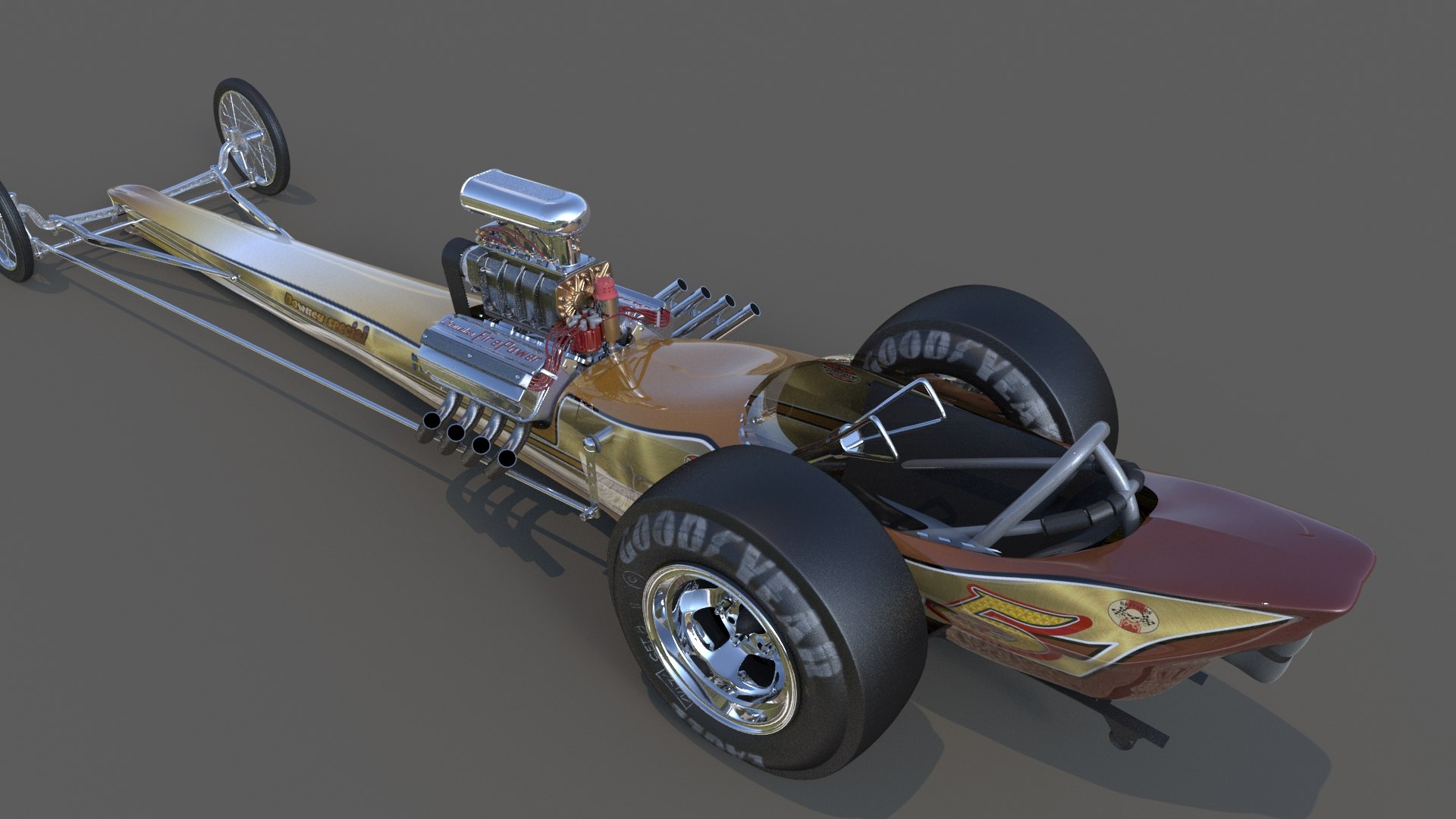 Dragster front engine 3D model - TurboSquid 1997149