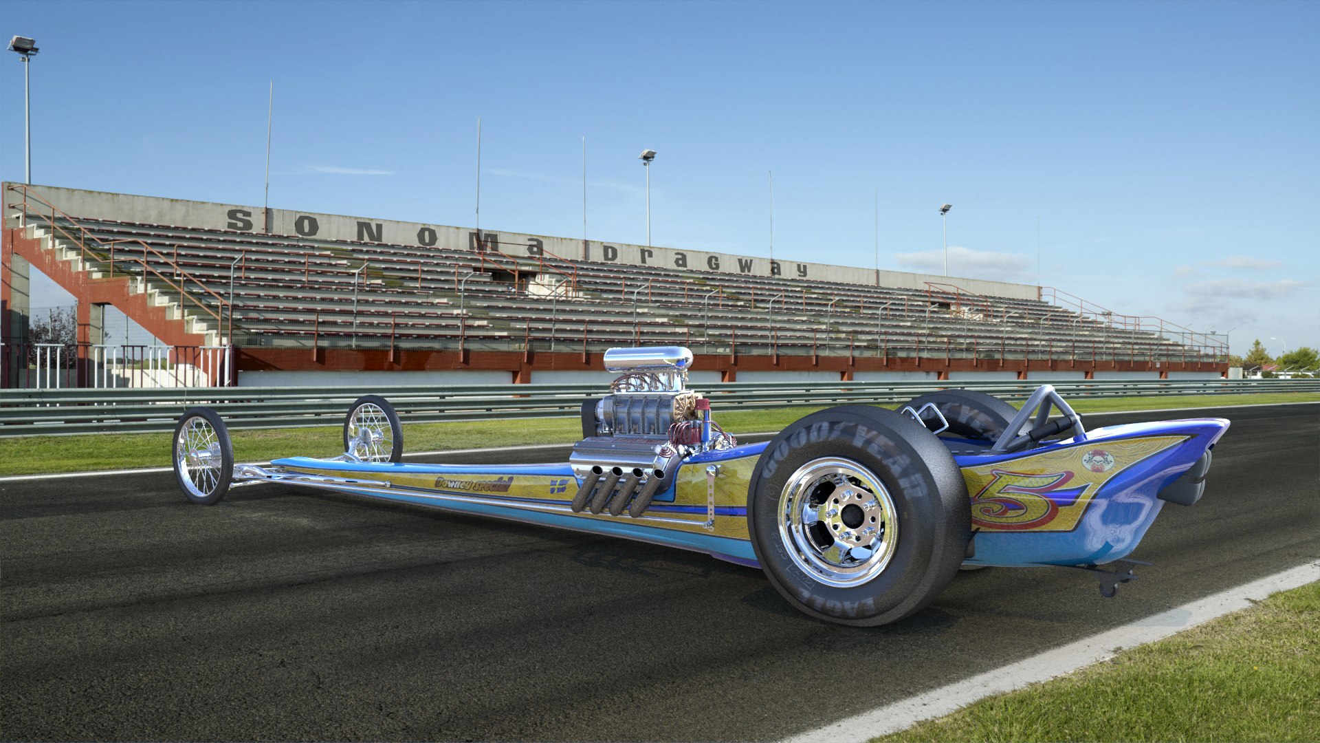 Dragster front engine 3D model - TurboSquid 1997149