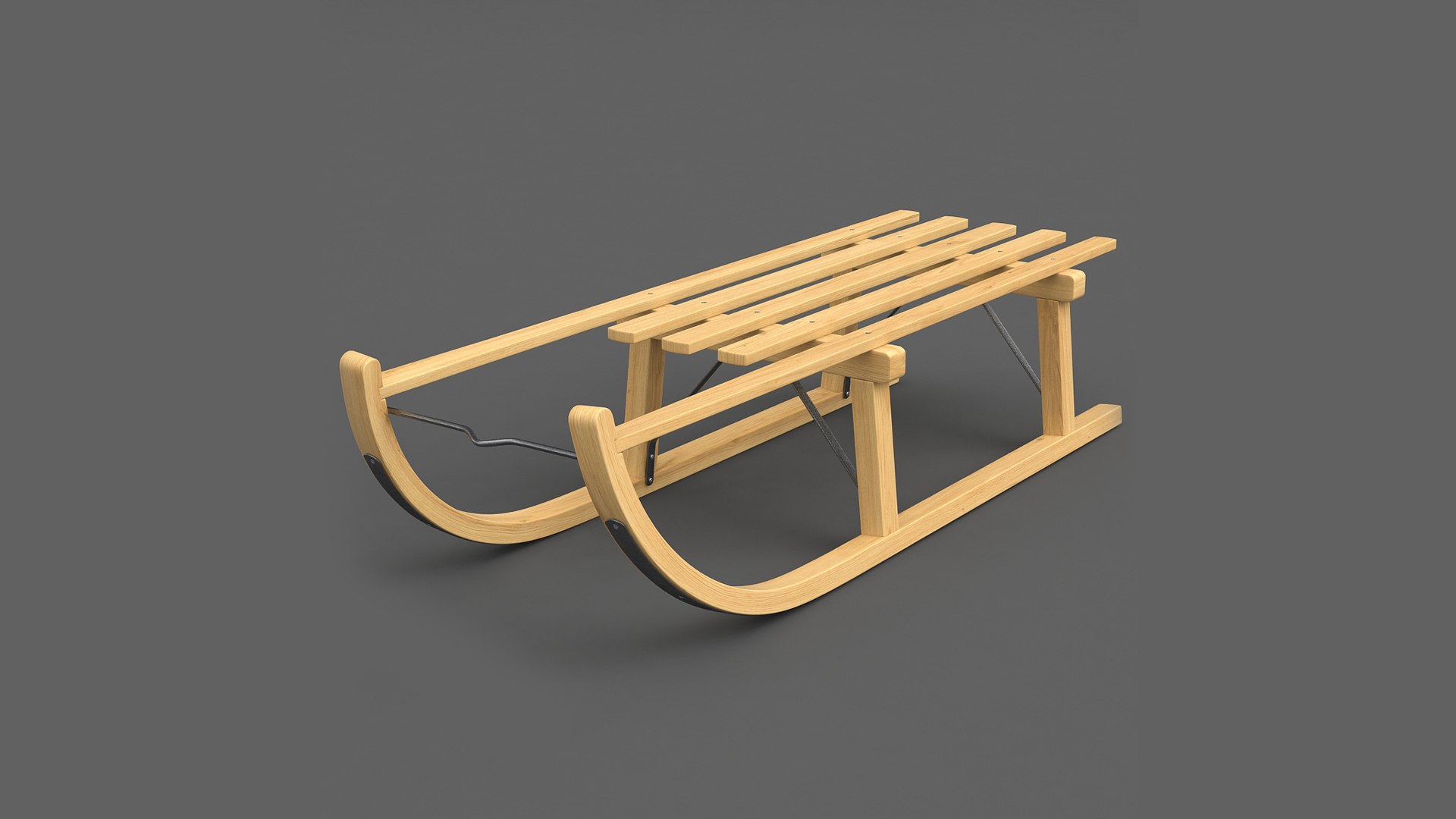 Wooden Sledge Collection Model - TurboSquid 2321745