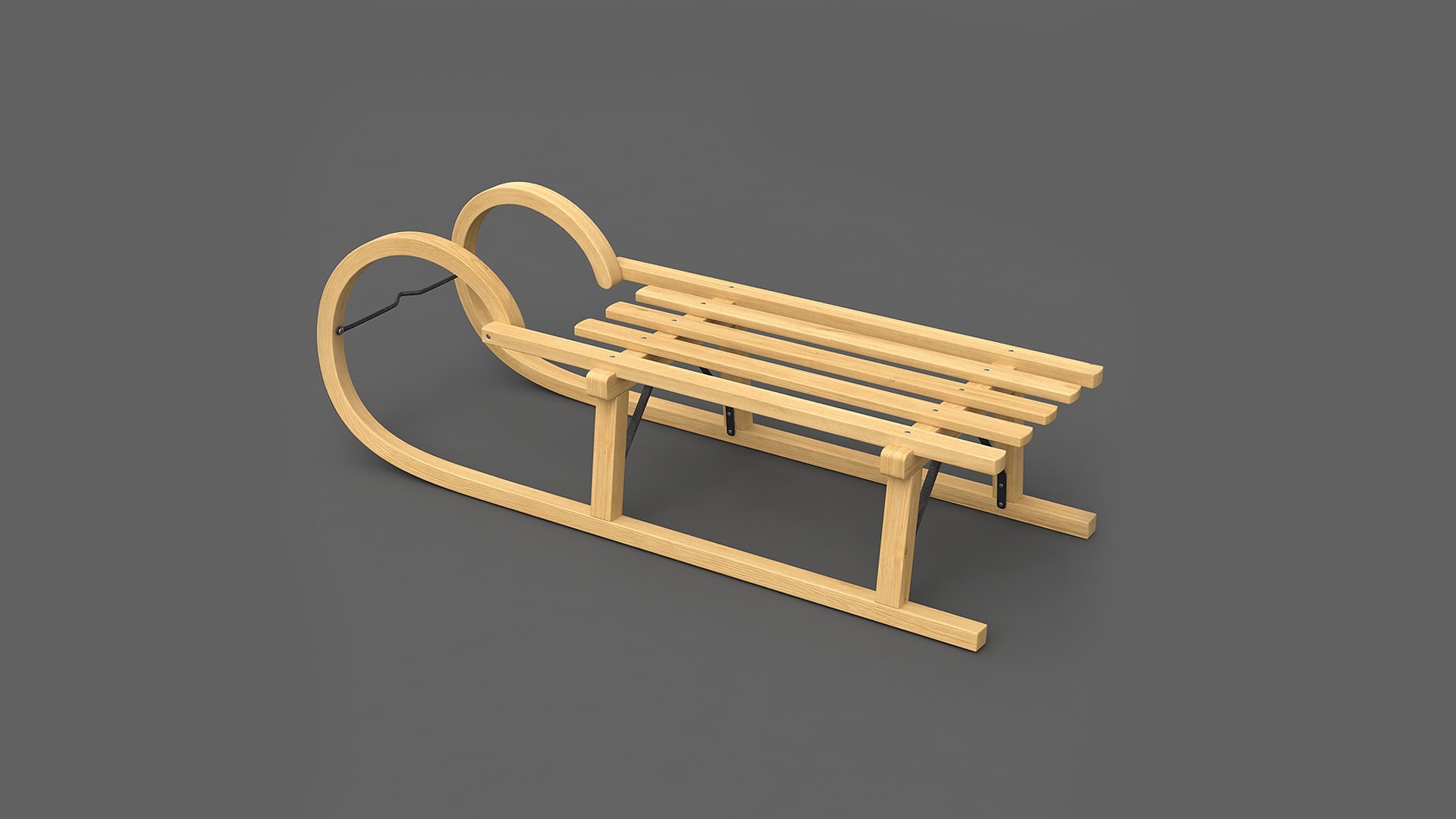 Wooden Sledge Collection Model - TurboSquid 2321745