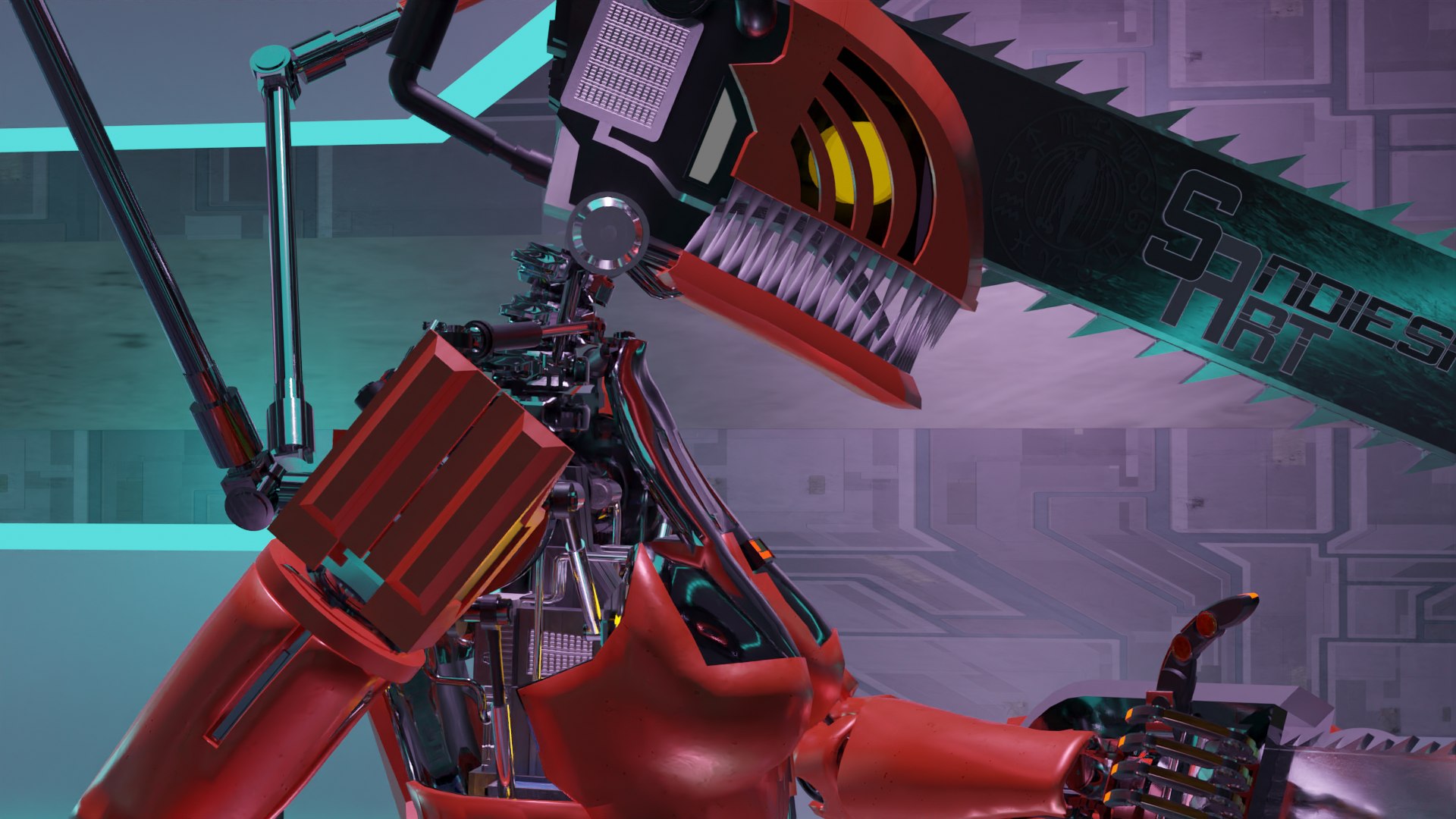 3D Mechanical Chainsaw Man Girl Version Model - TurboSquid 2065600