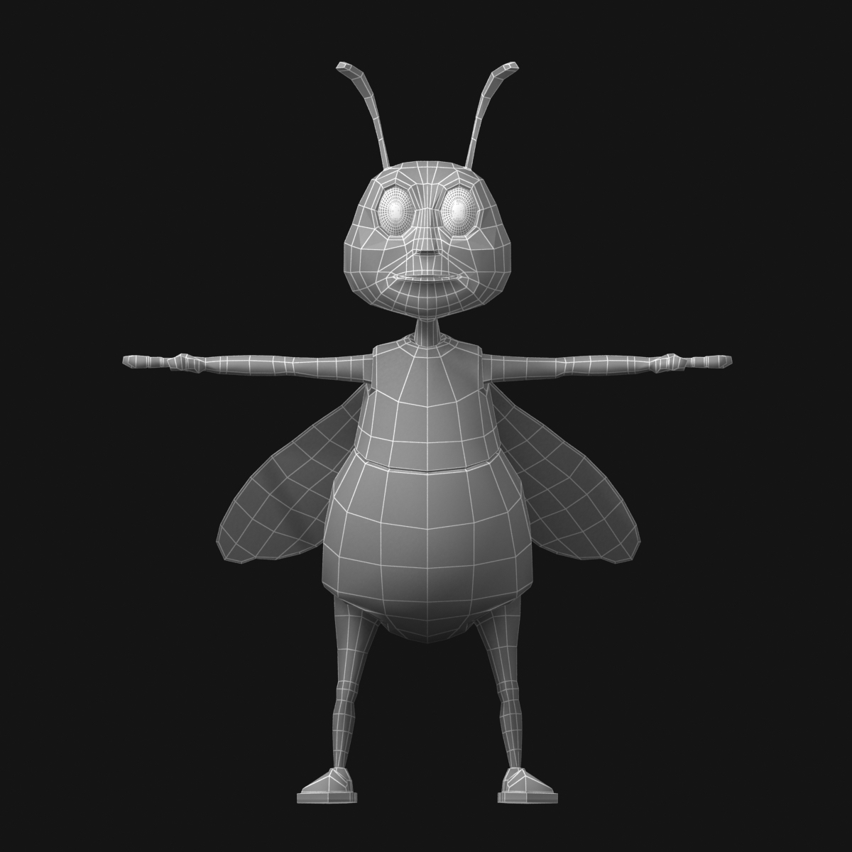 cartoon bee 3d model