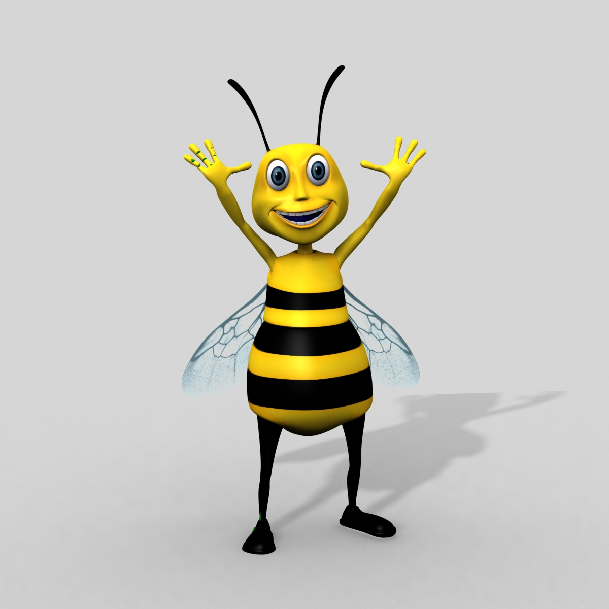 cartoon bee 3d model