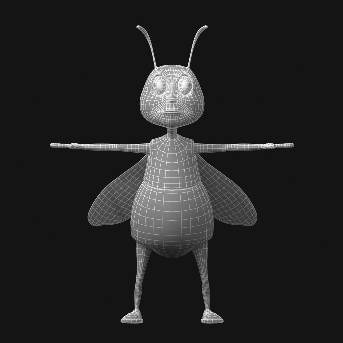 cartoon bee 3d model