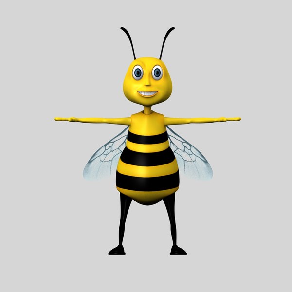 cartoon bee 3d model