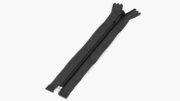 Open End Nylon Coil Zipper Black 3D - TurboSquid 1809785