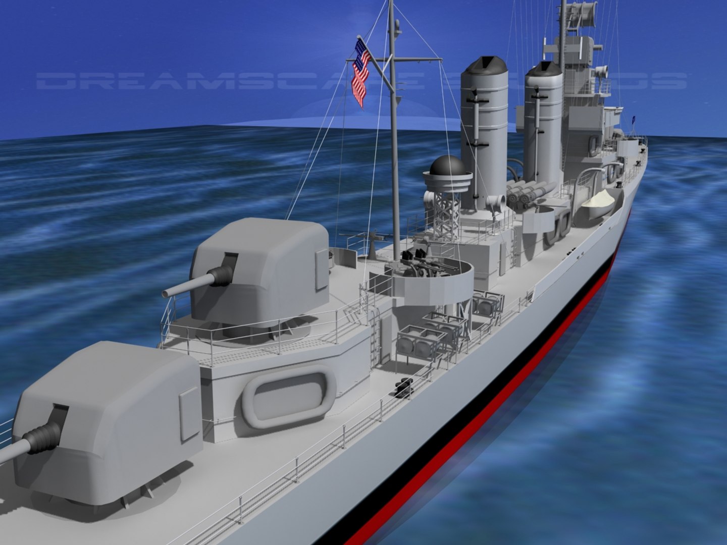 3d Anti-aircraft Class Destroyers Model