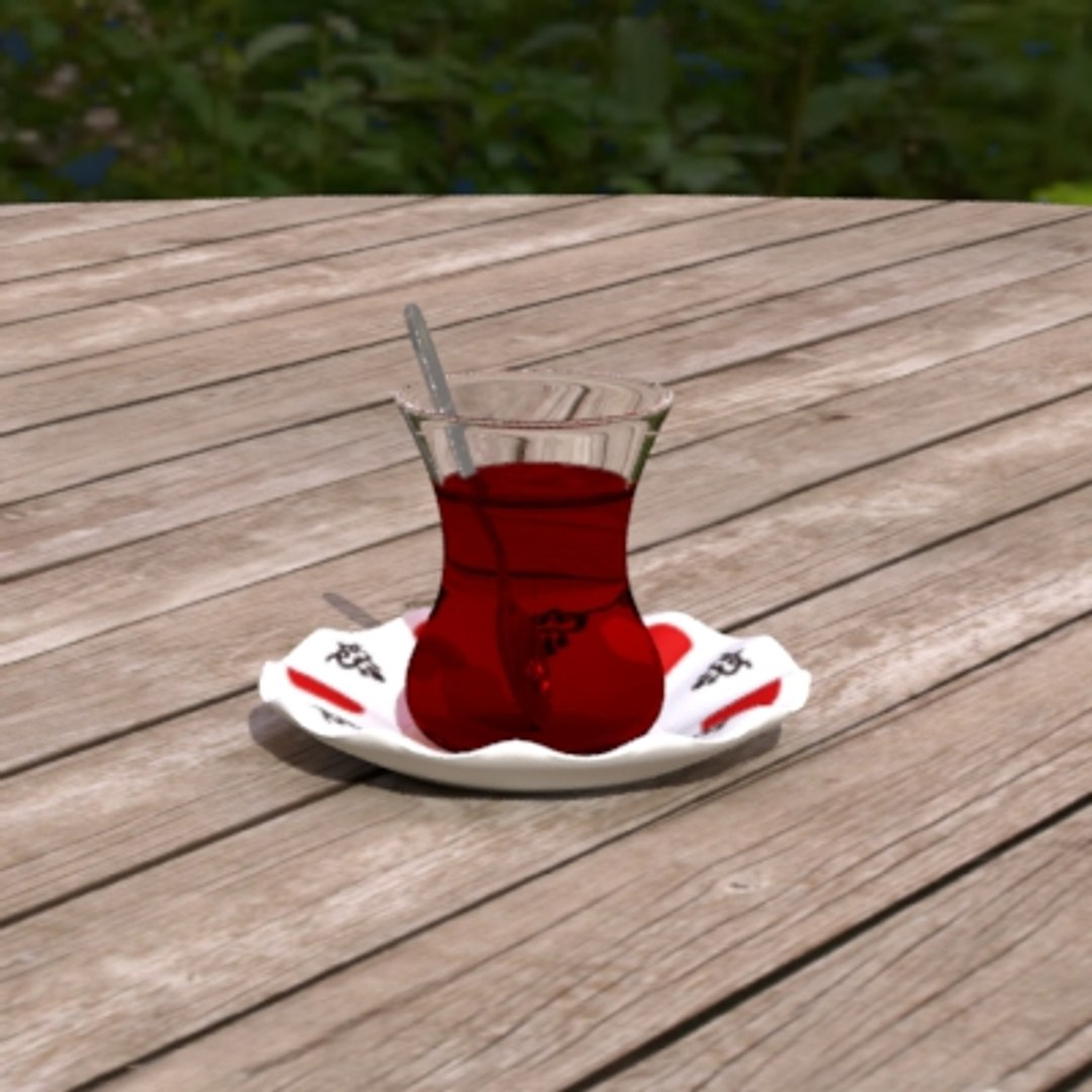3d Turkish Tea Glass Model