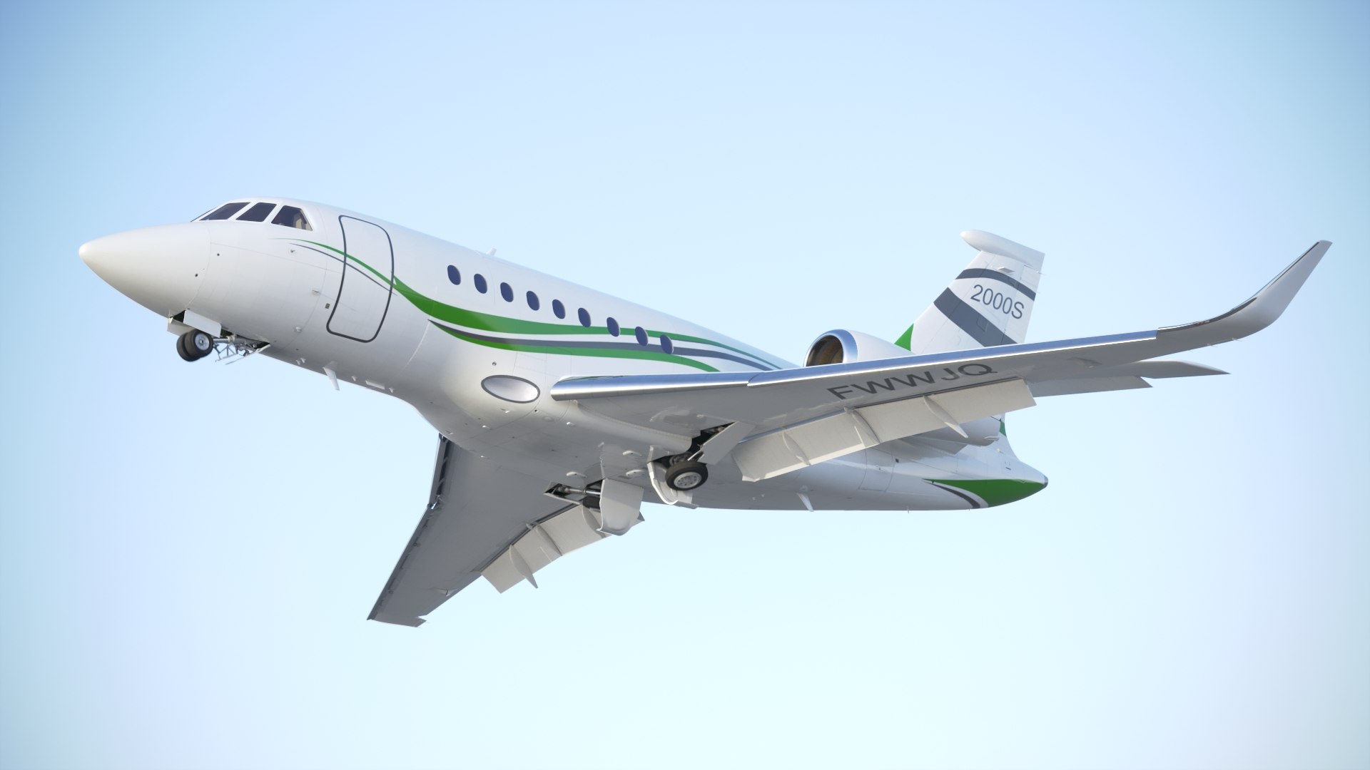 3D Dassault Falcon 2000 French - TurboSquid 1495511