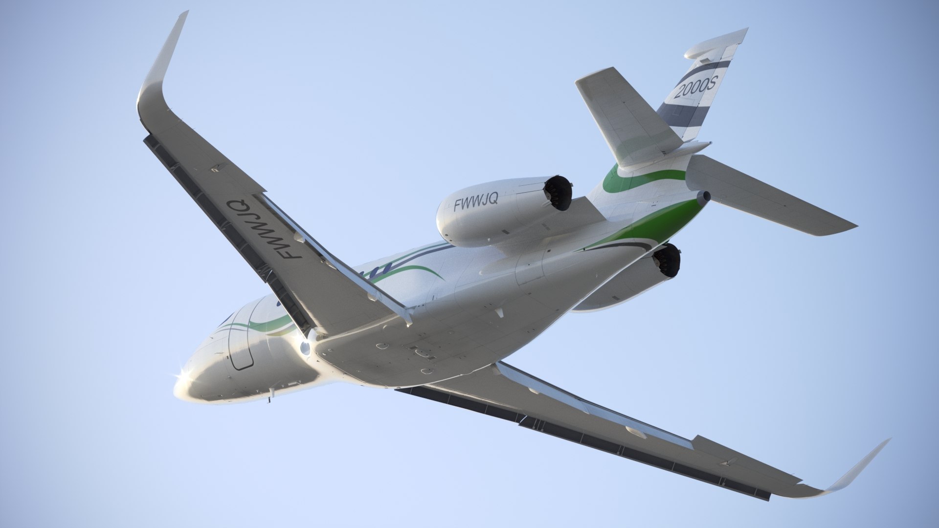 3D Dassault Falcon 2000 French - TurboSquid 1495511