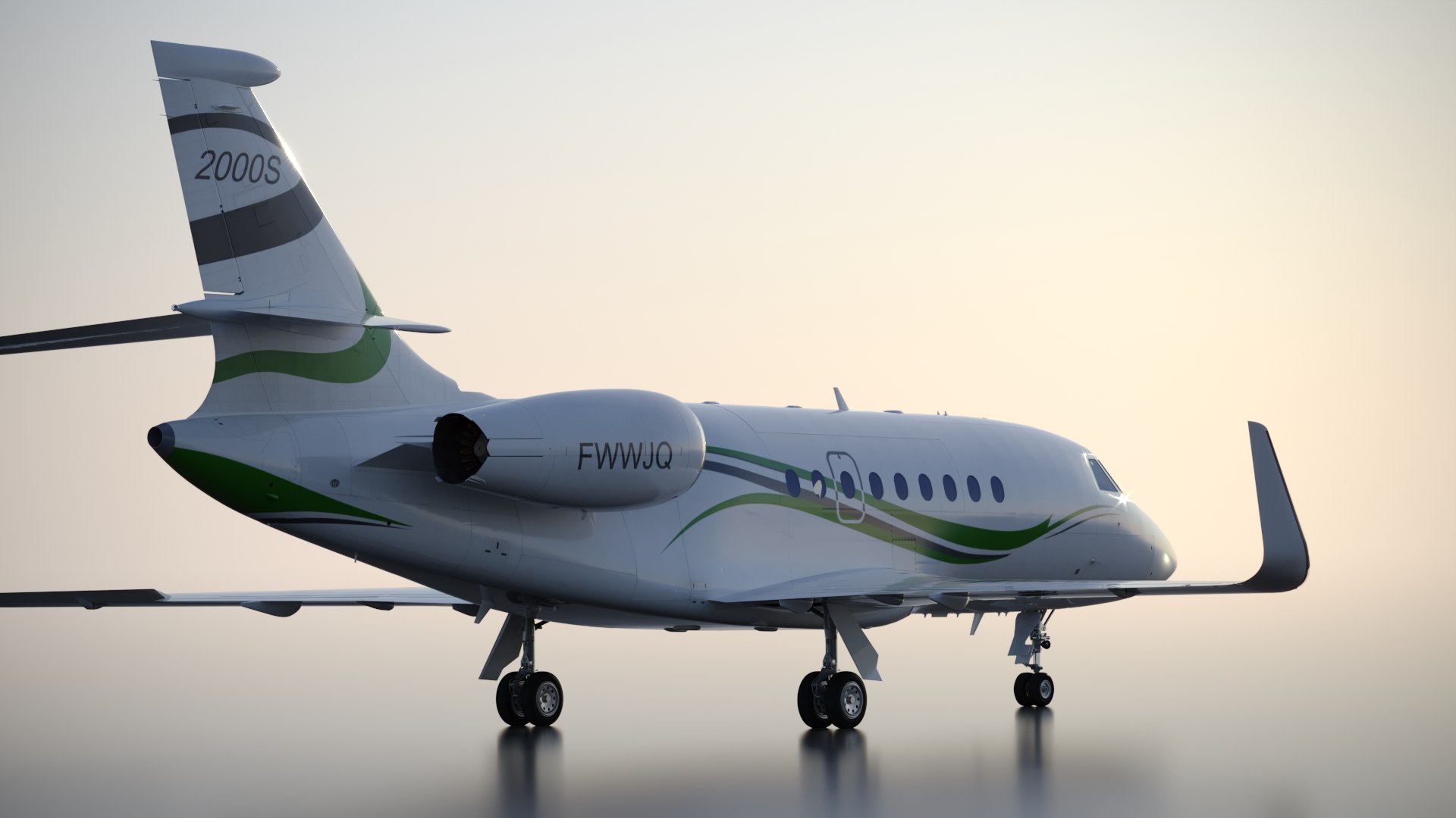 3D Dassault Falcon 2000 French - TurboSquid 1495511