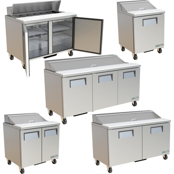 commercial food prep table 3d model