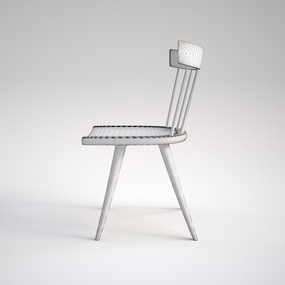 3d Model Paul Mccobb Spindle Desk Chair