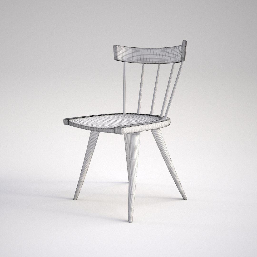 3d Model Paul Mccobb Spindle Desk Chair