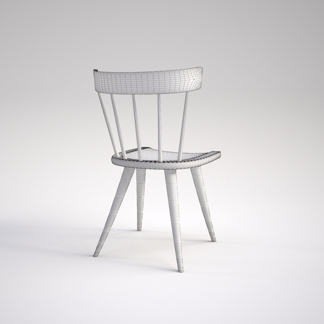 3d Model Paul Mccobb Spindle Desk Chair