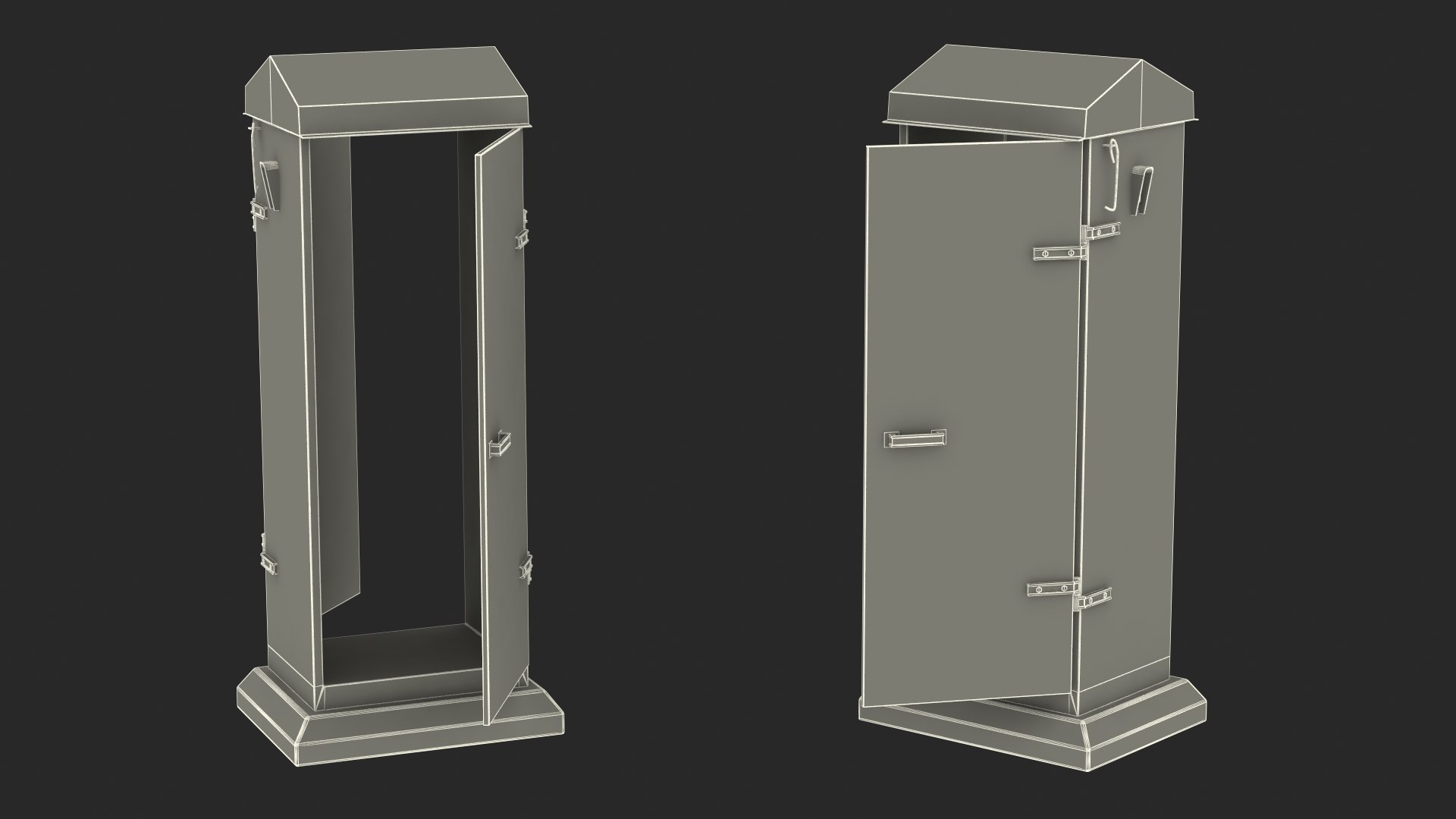 3D Slim Railway Relay Cabinet - TurboSquid 2269788