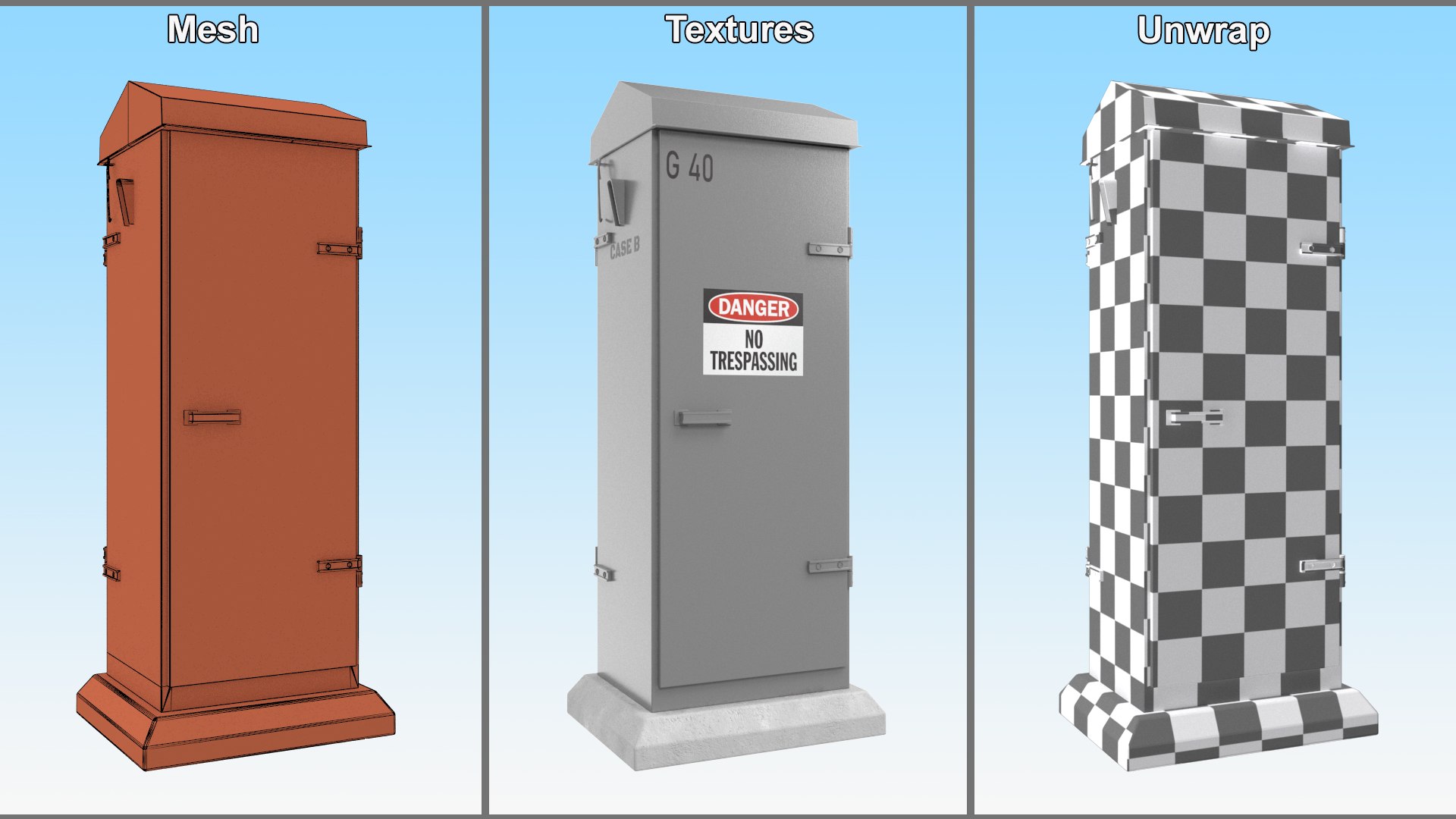 3D Slim Railway Relay Cabinet - TurboSquid 2269788