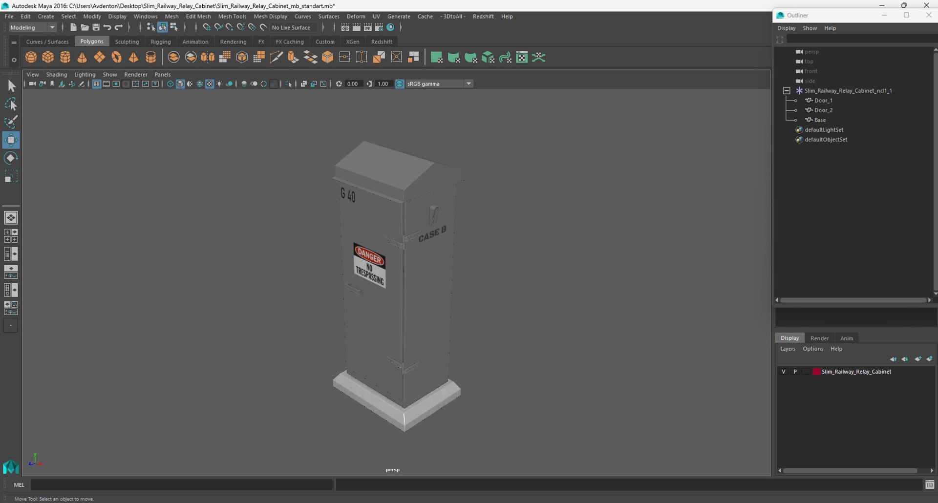 3D Slim Railway Relay Cabinet - TurboSquid 2269788