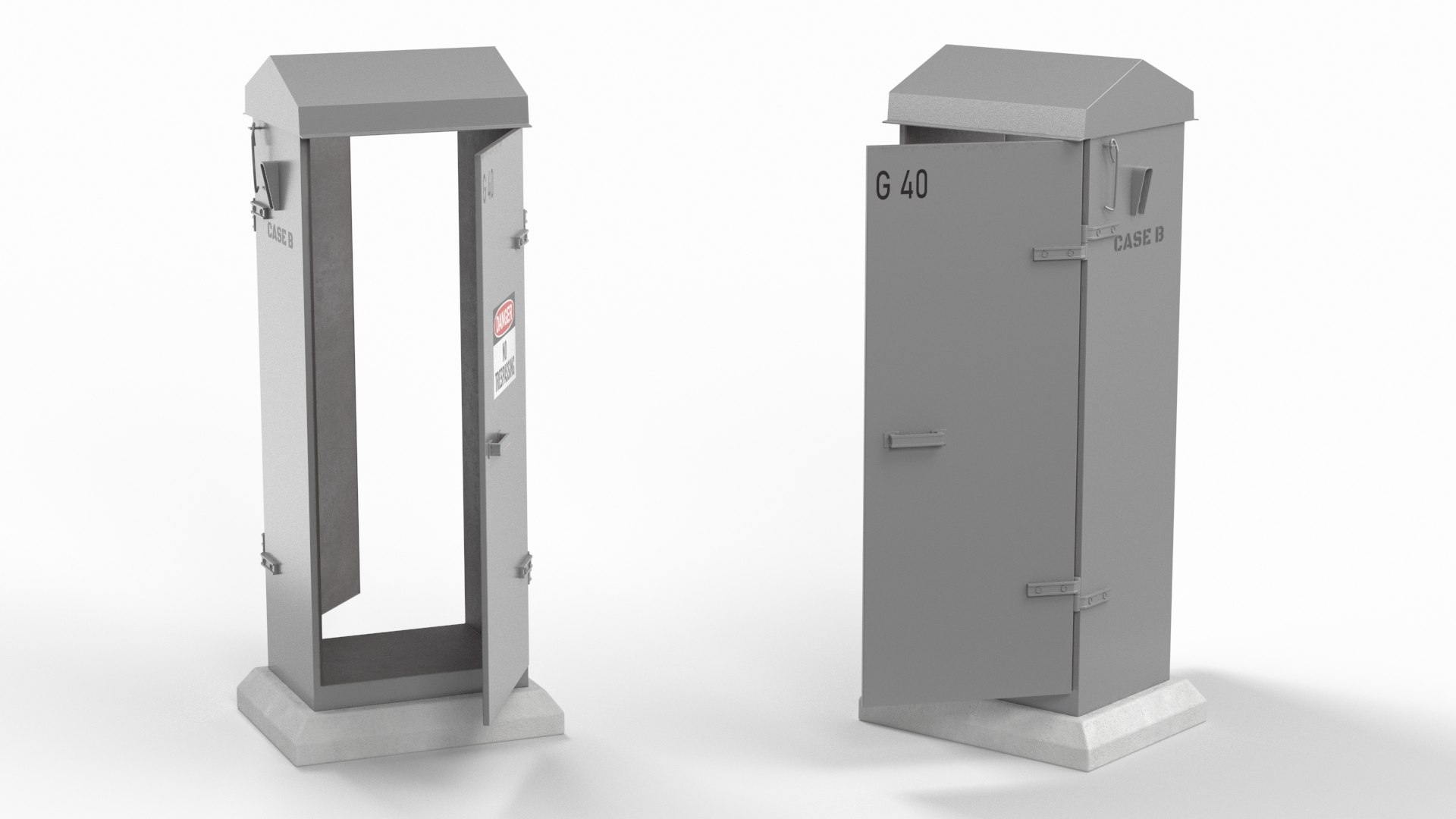 3D Slim Railway Relay Cabinet - TurboSquid 2269788