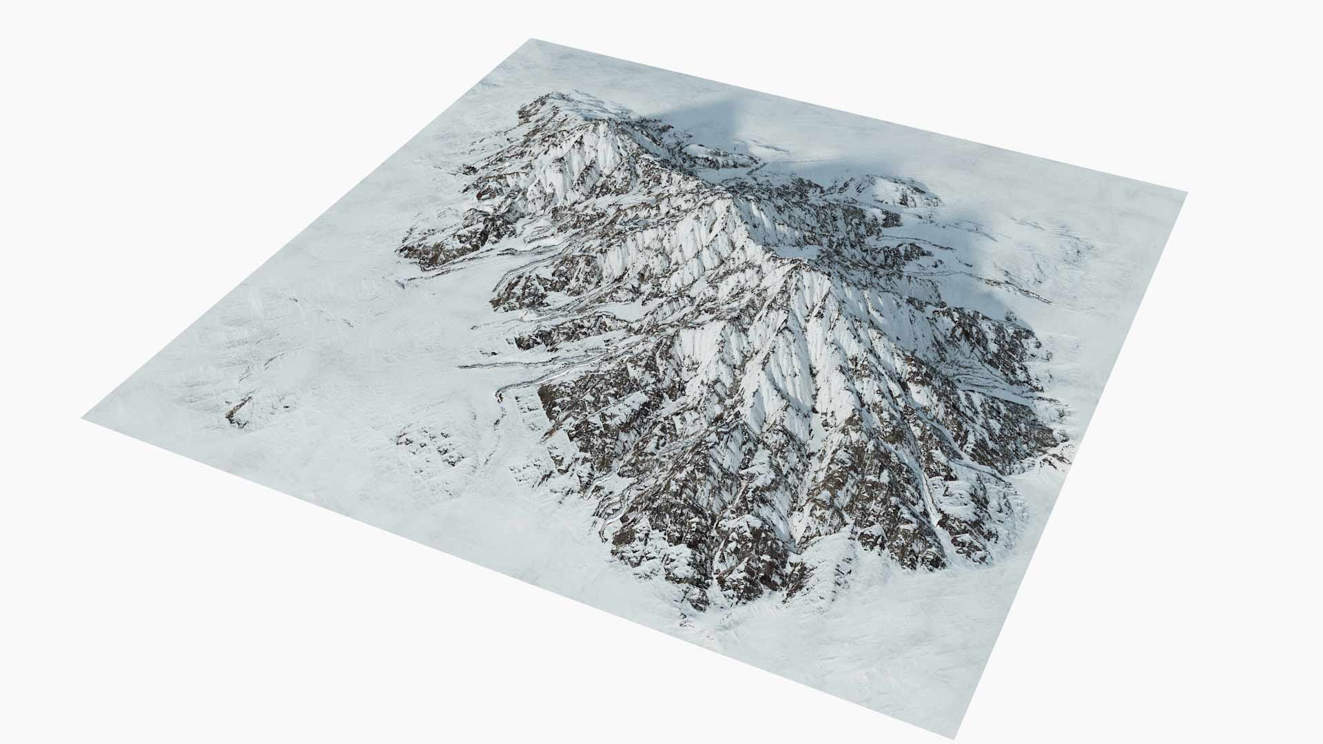 3D Model Terrain Mountain Range Alaska 32sc Landscape - TurboSquid 2187836