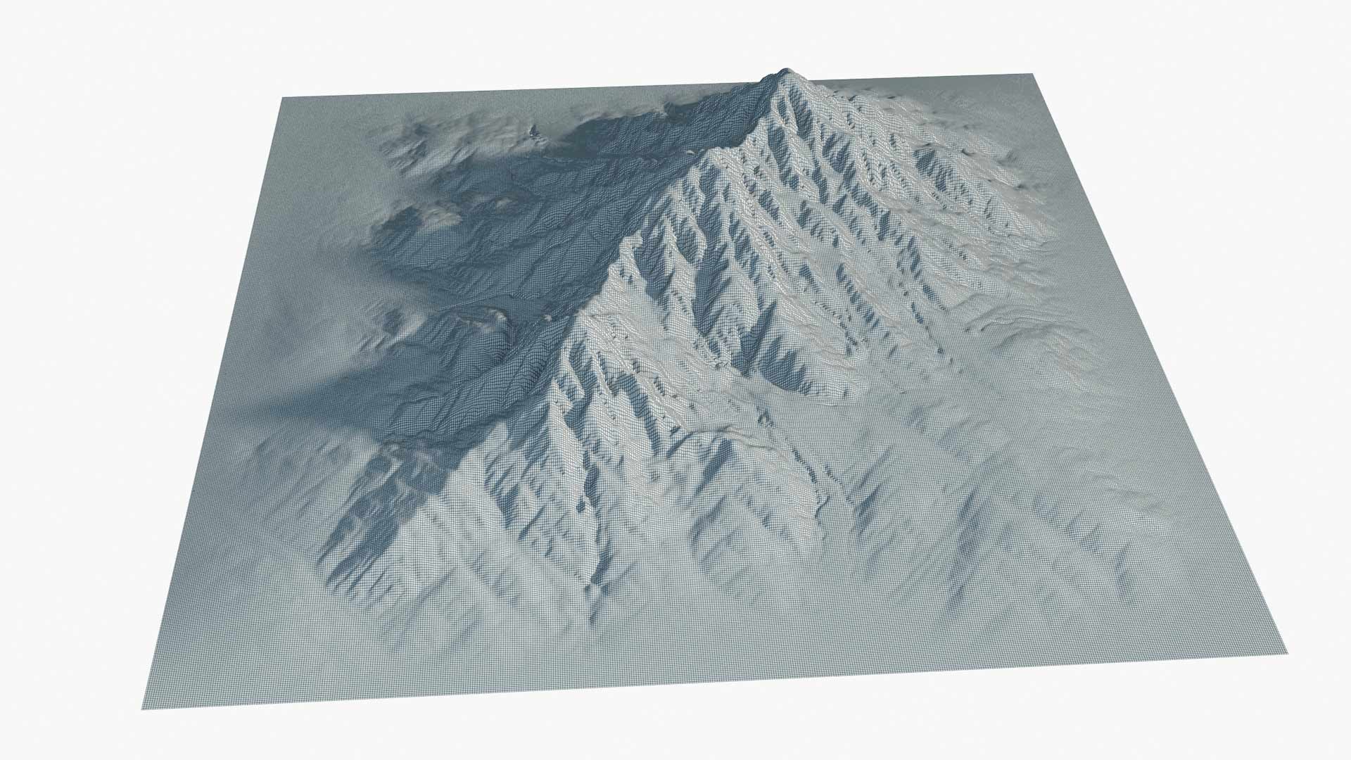 3D Model Terrain Mountain Range Alaska 32sc Landscape - TurboSquid 2187836