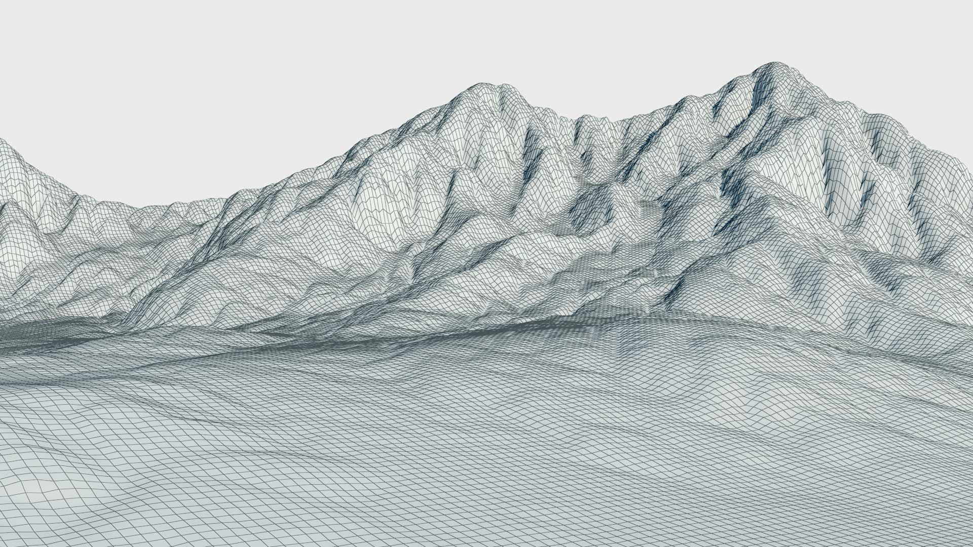 3D Model Terrain Mountain Range Alaska 32sc Landscape - TurboSquid 2187836