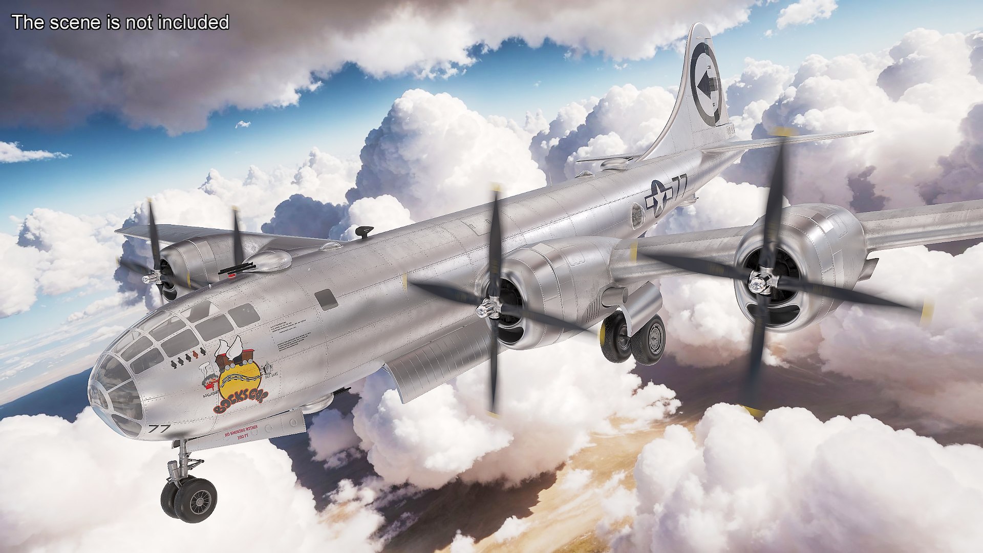 3D Boeing B-29 Bockscar Rigged - TurboSquid 2368795