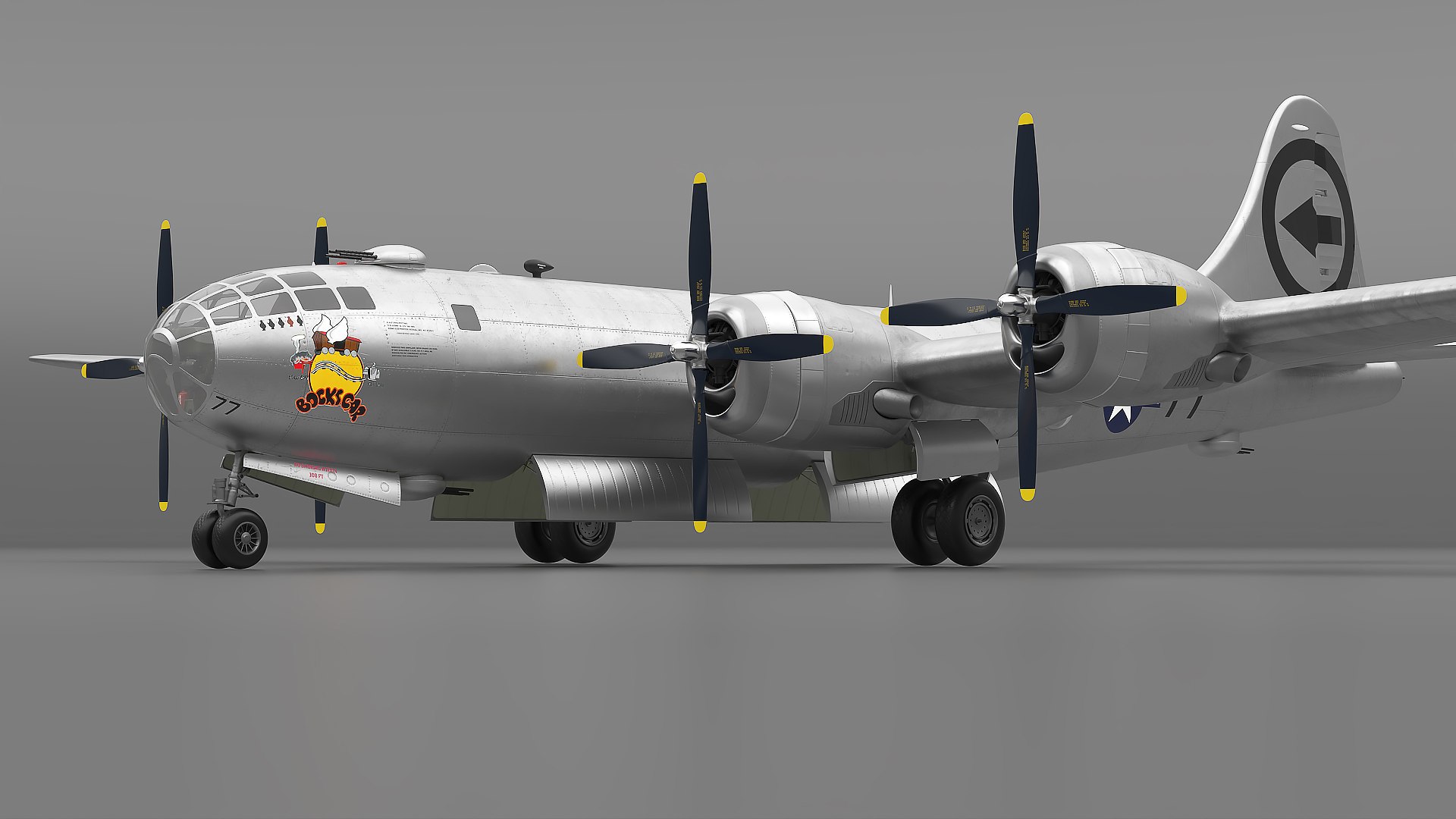 3D Boeing B-29 Bockscar Rigged - TurboSquid 2368795