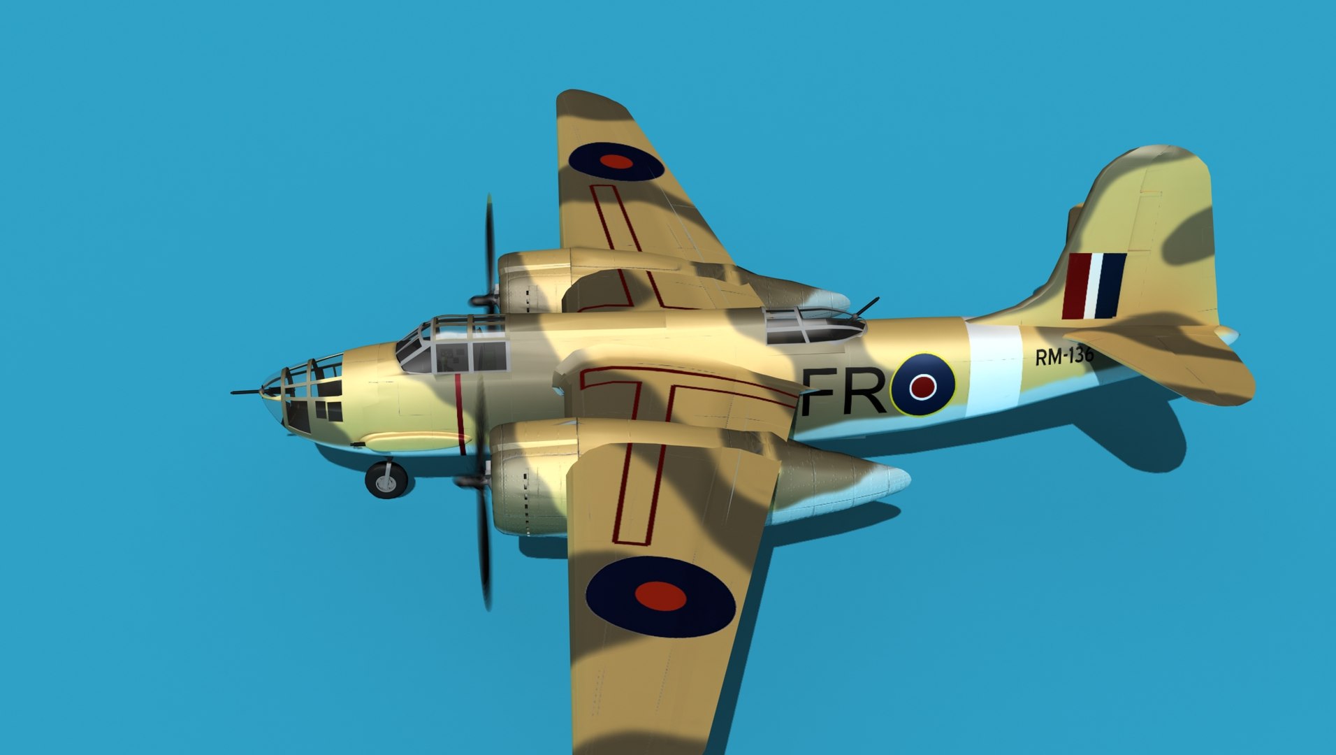 Douglas DB-7 Boston Mk II V02 RAF 3D Model - TurboSquid 1917745