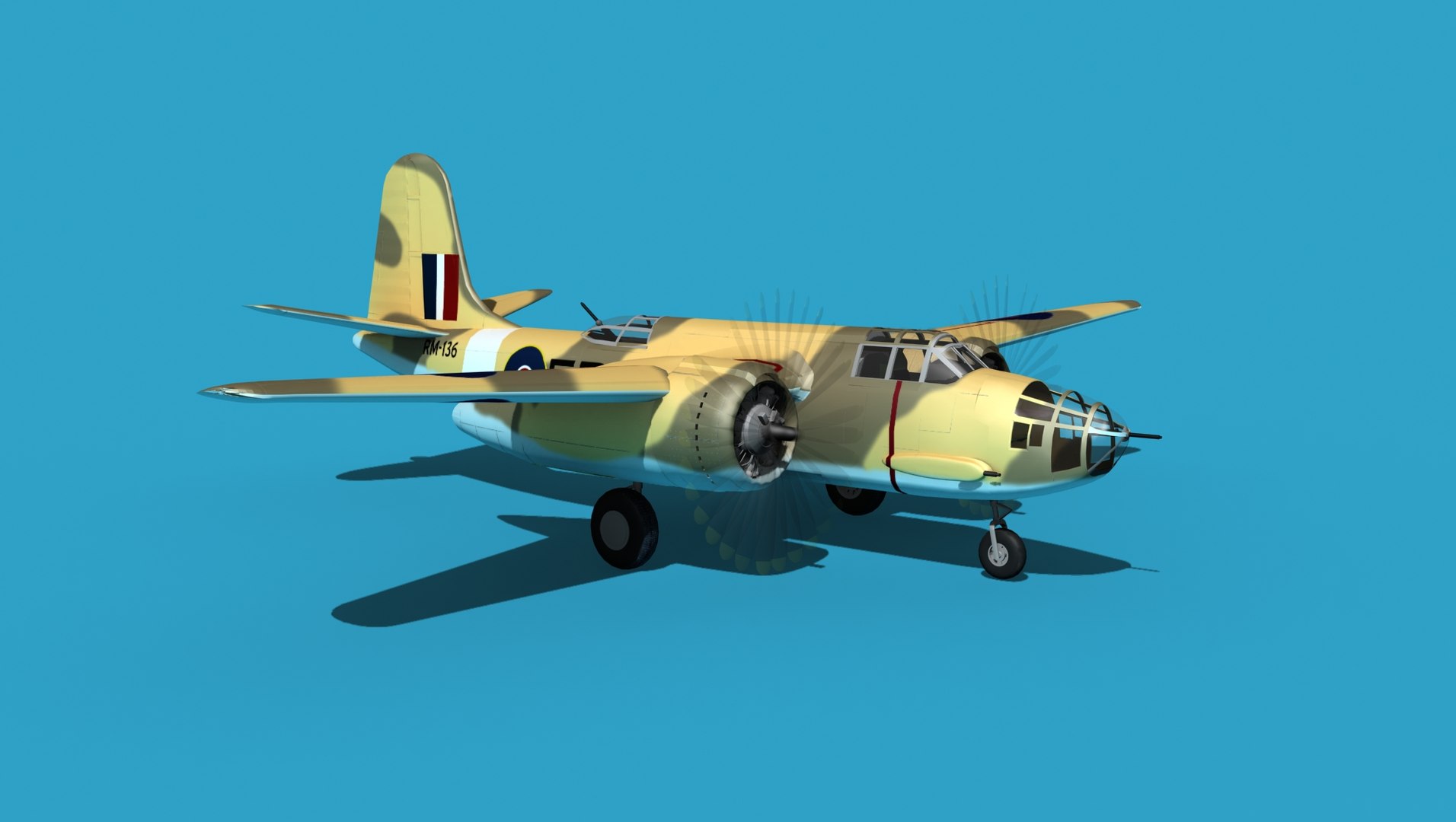 Douglas DB-7 Boston Mk II V02 RAF 3D Model - TurboSquid 1917745