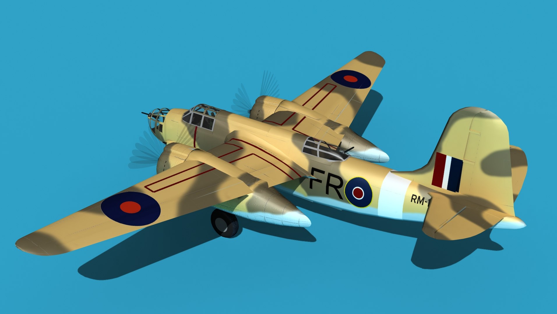 Douglas DB-7 Boston Mk II V02 RAF 3D Model - TurboSquid 1917745