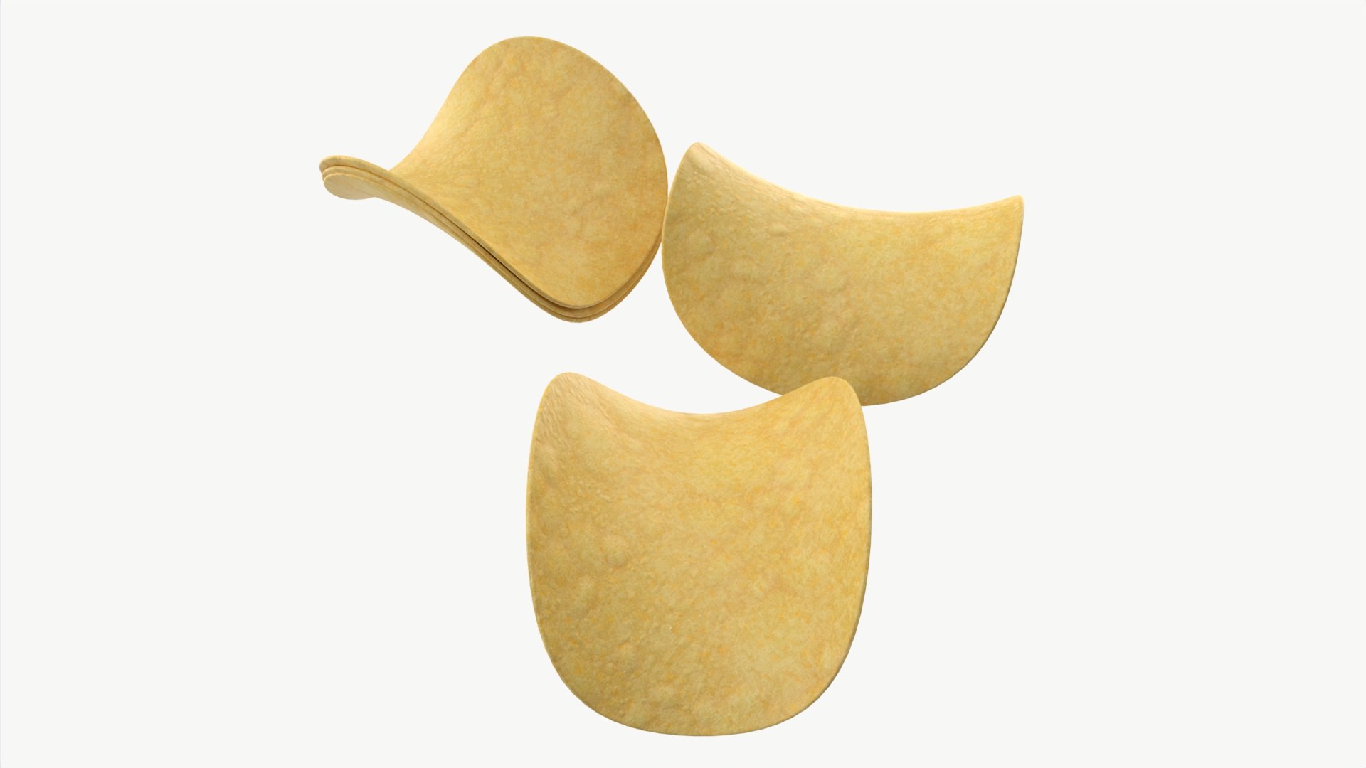 3D Potato Chips 01 - TurboSquid 1934121