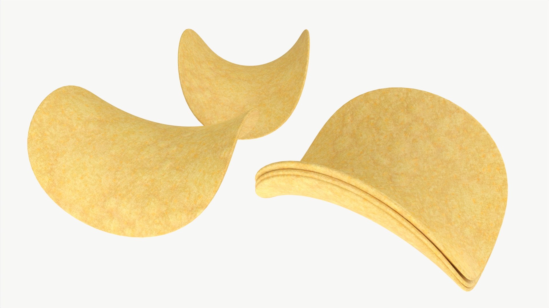 3D Potato Chips 01 - TurboSquid 1934121