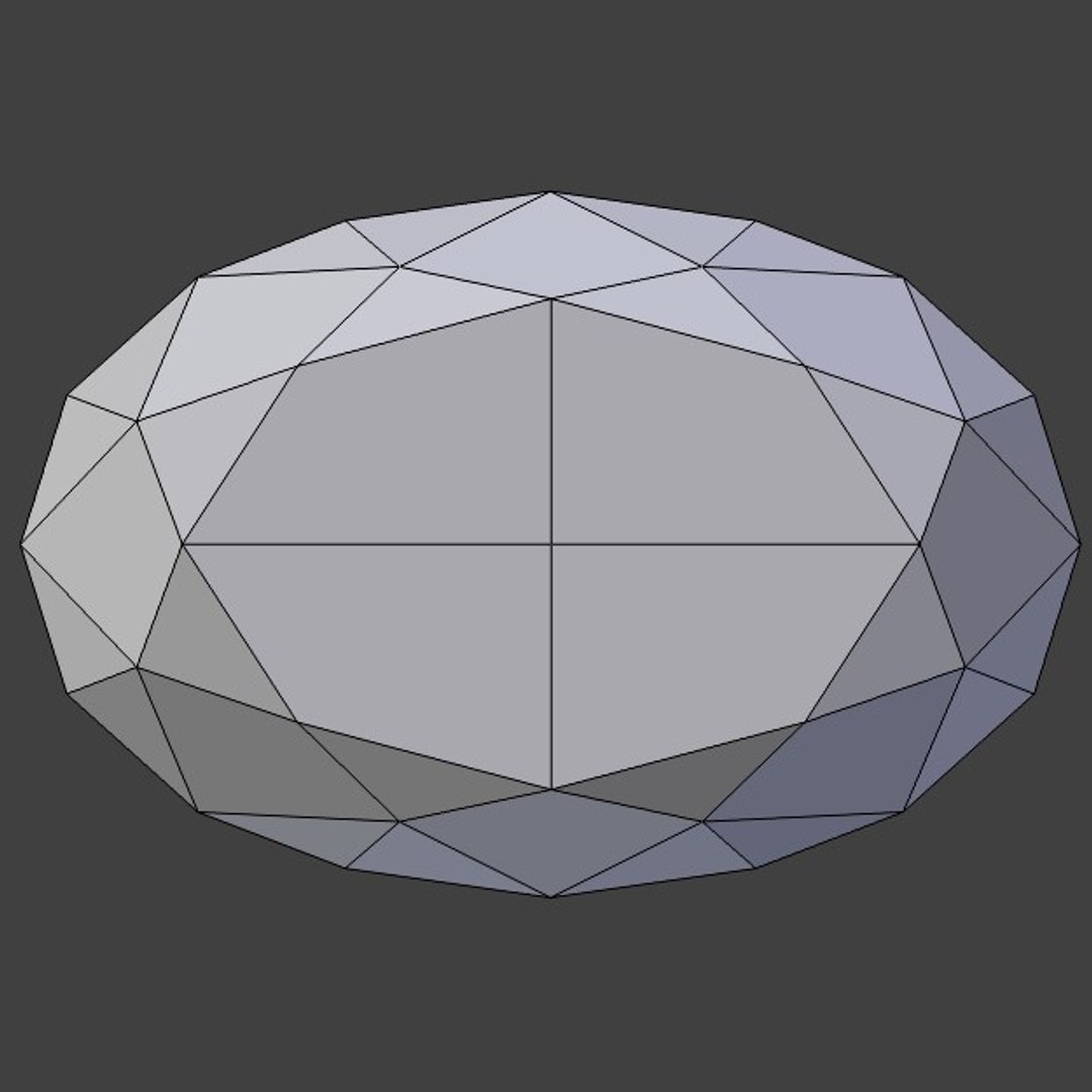 oval gem 3d model