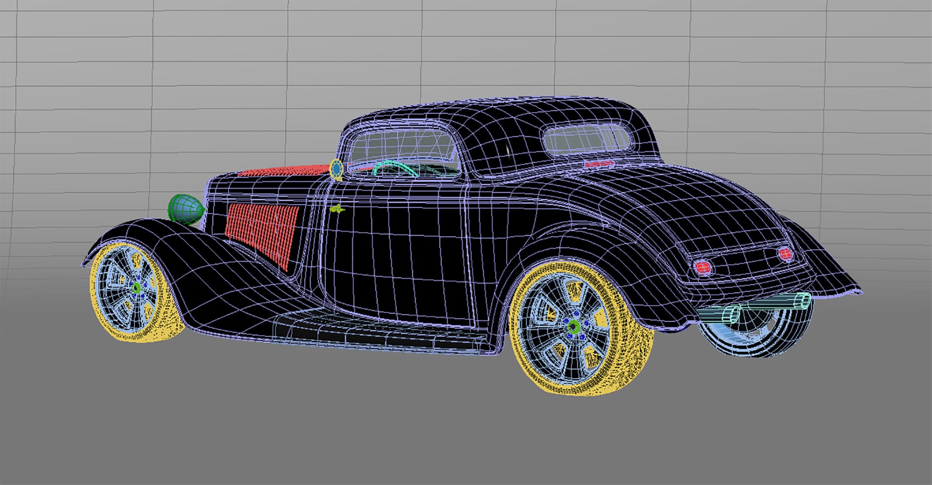 3D Hot Rod Ford 1933-34 Coupe Model - TurboSquid 1967941