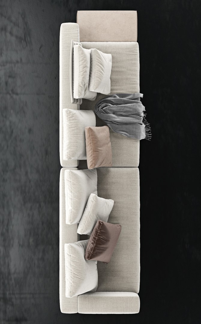 3D Minotti White Sofa - TurboSquid 1598012