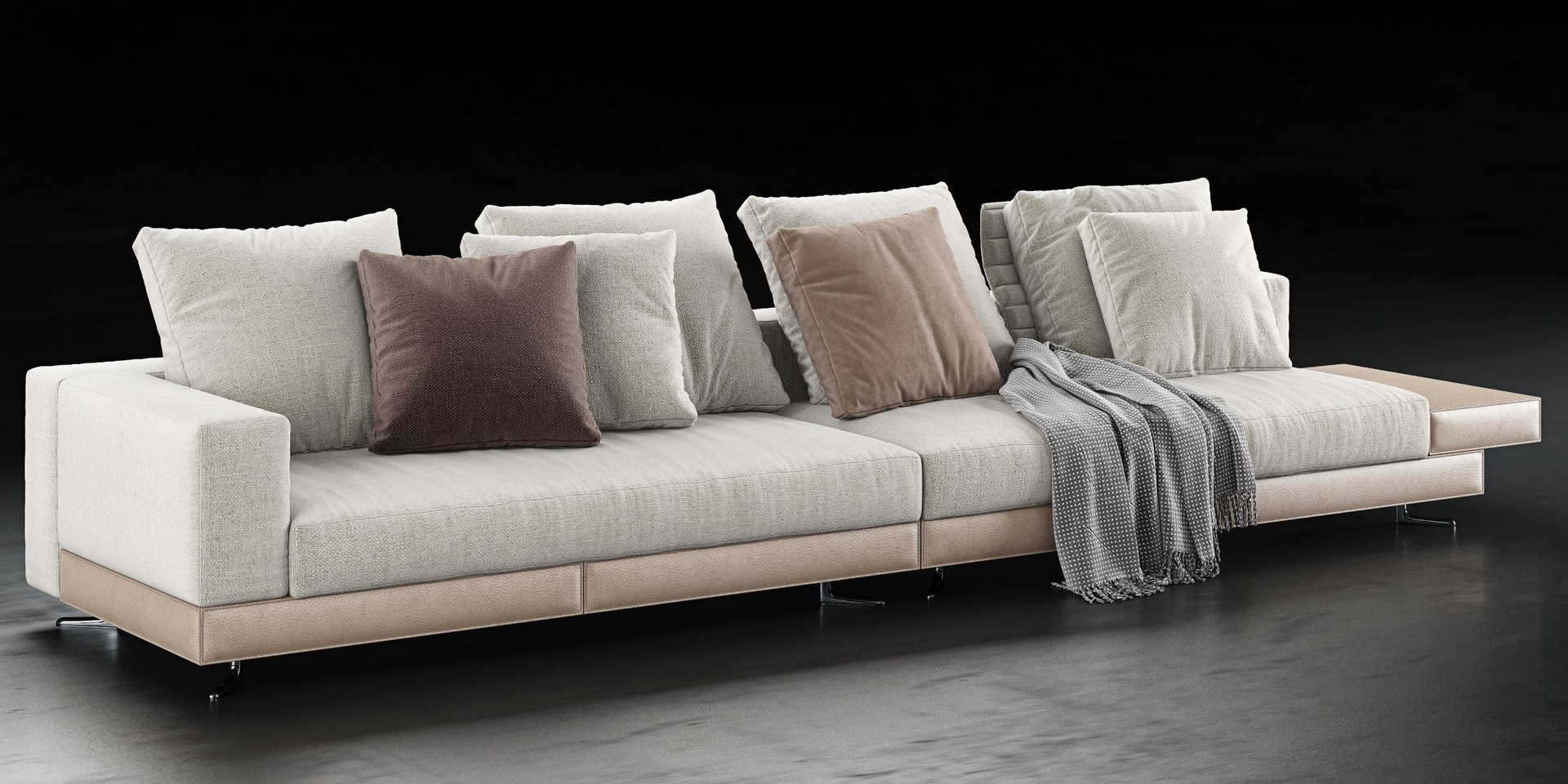 3D Minotti White Sofa - TurboSquid 1598012