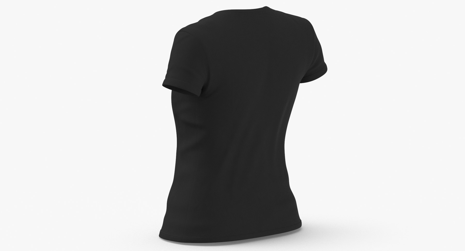 3D Female Crew Neck Worn Black - TurboSquid 1726524