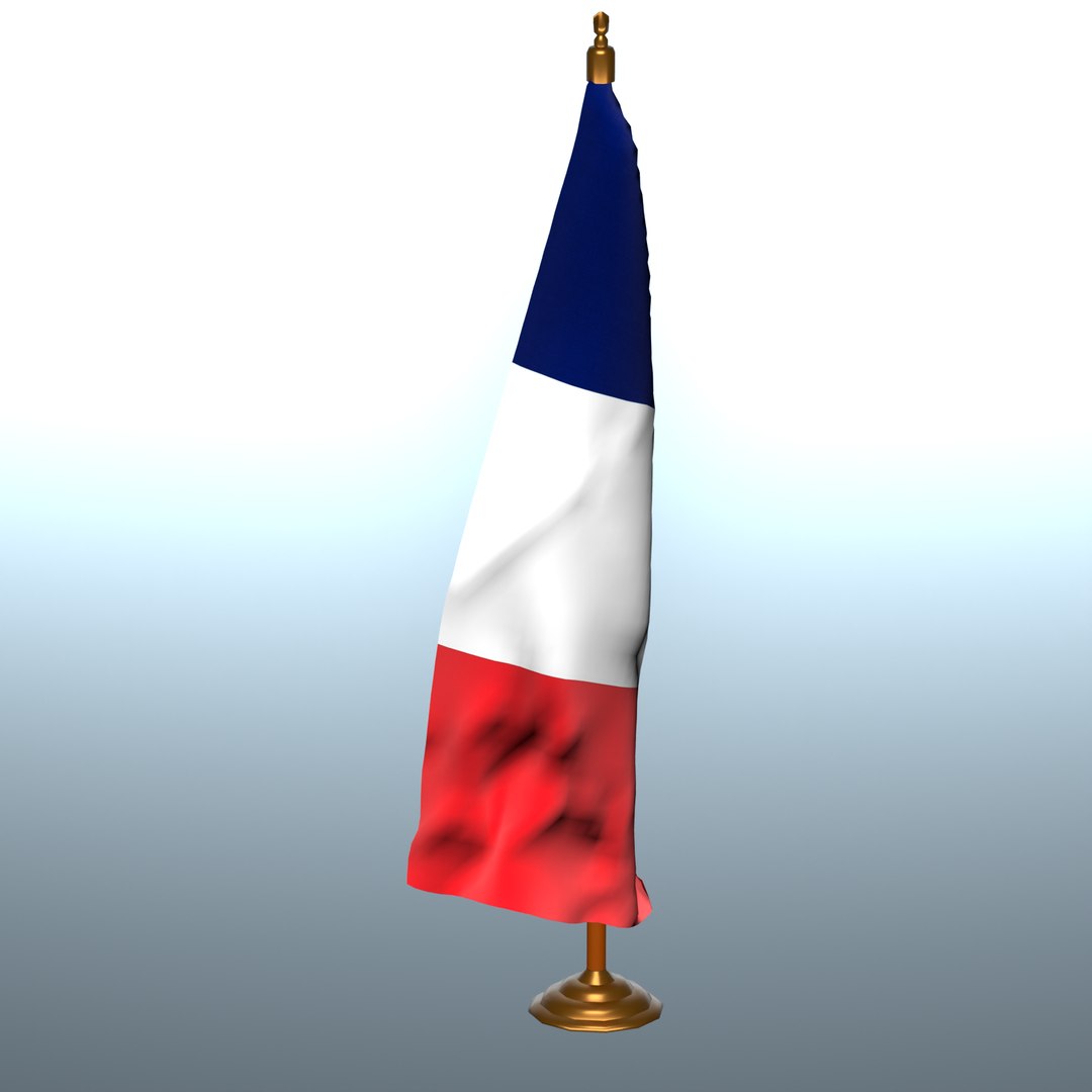 France Table Flag T 3D Model - TurboSquid 2282044