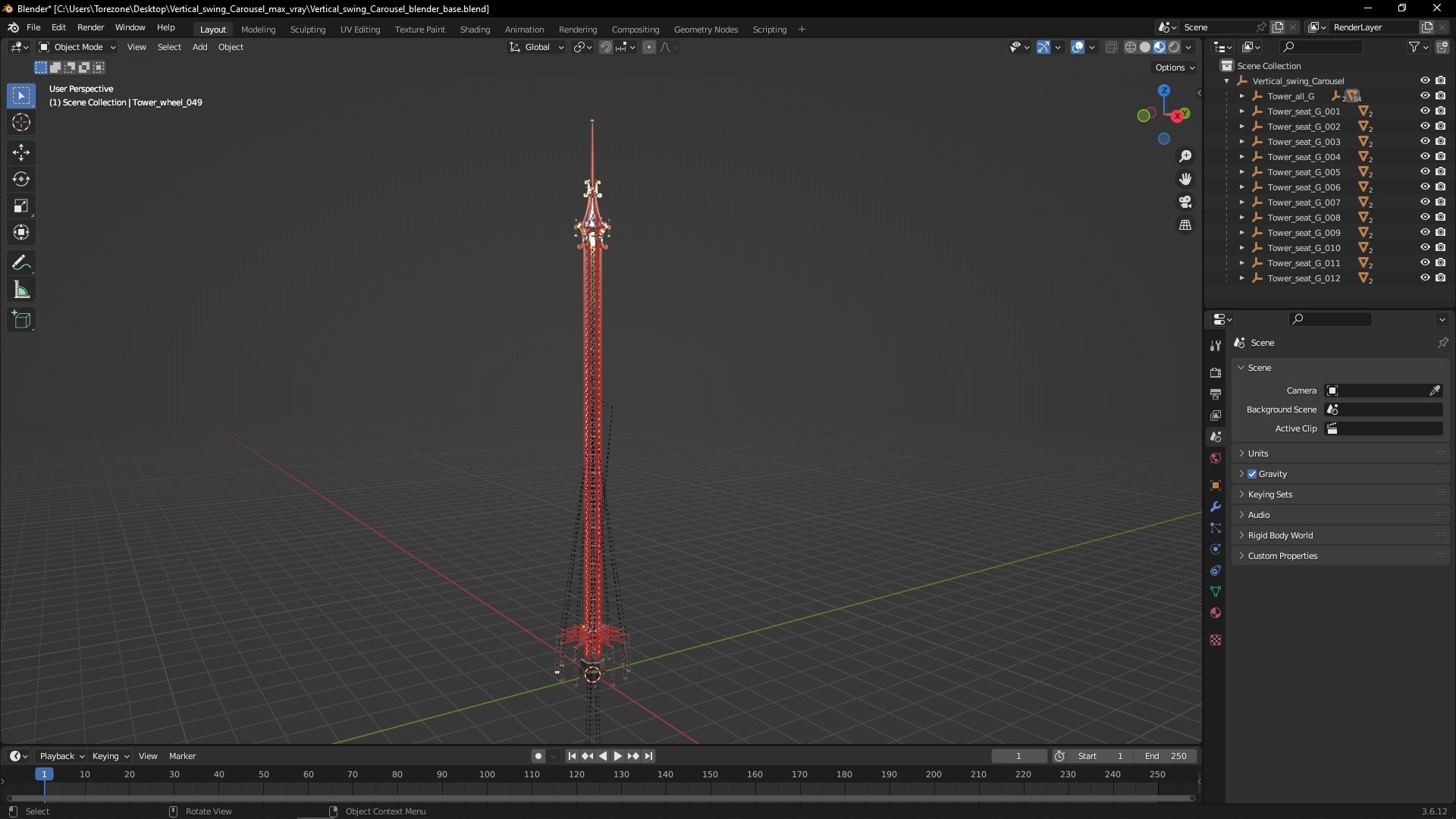 3D Vertical Swing Carousel - TurboSquid 2279788