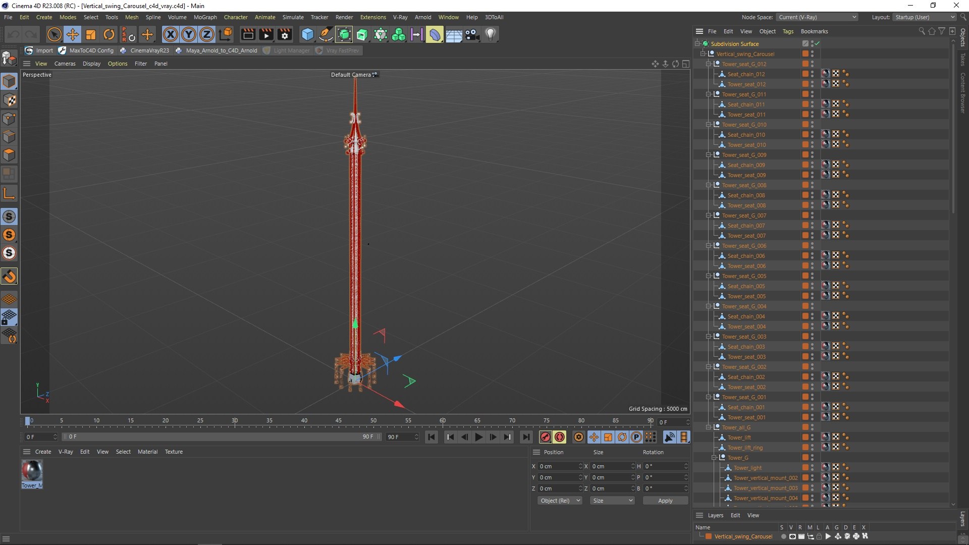 3D Vertical Swing Carousel - TurboSquid 2279788