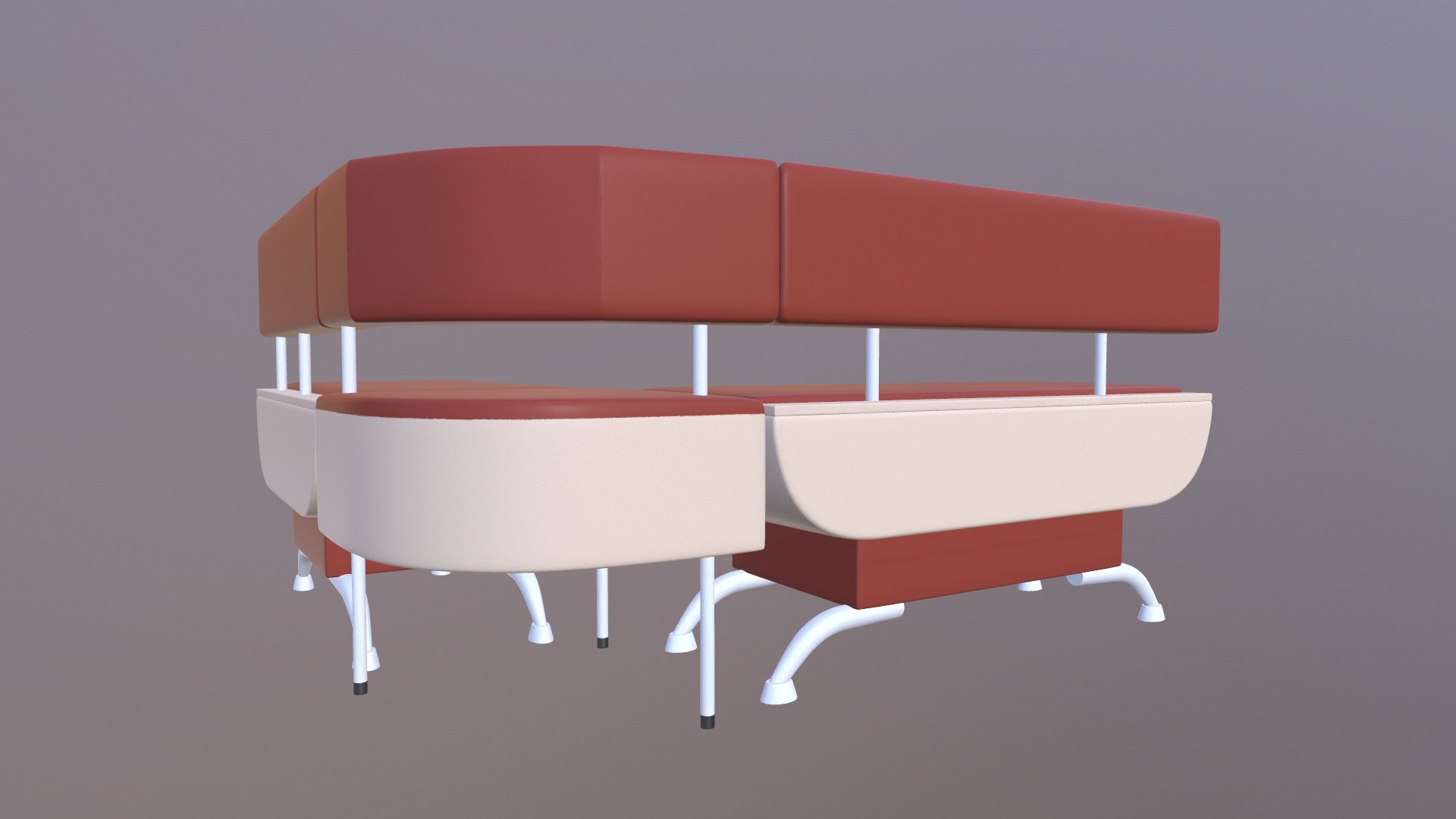 Rodnik Corner Bench Cappuccino 3D - TurboSquid 2185318