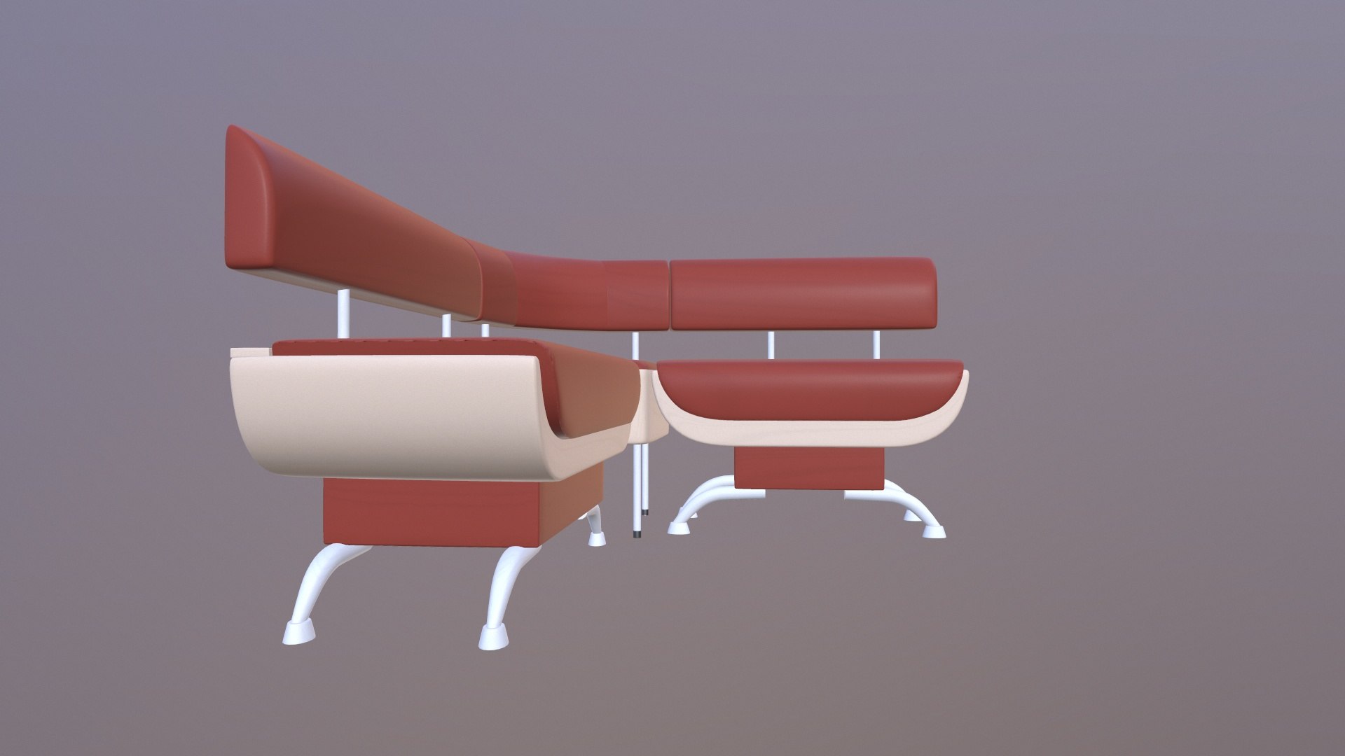 Rodnik Corner Bench Cappuccino 3D - TurboSquid 2185318