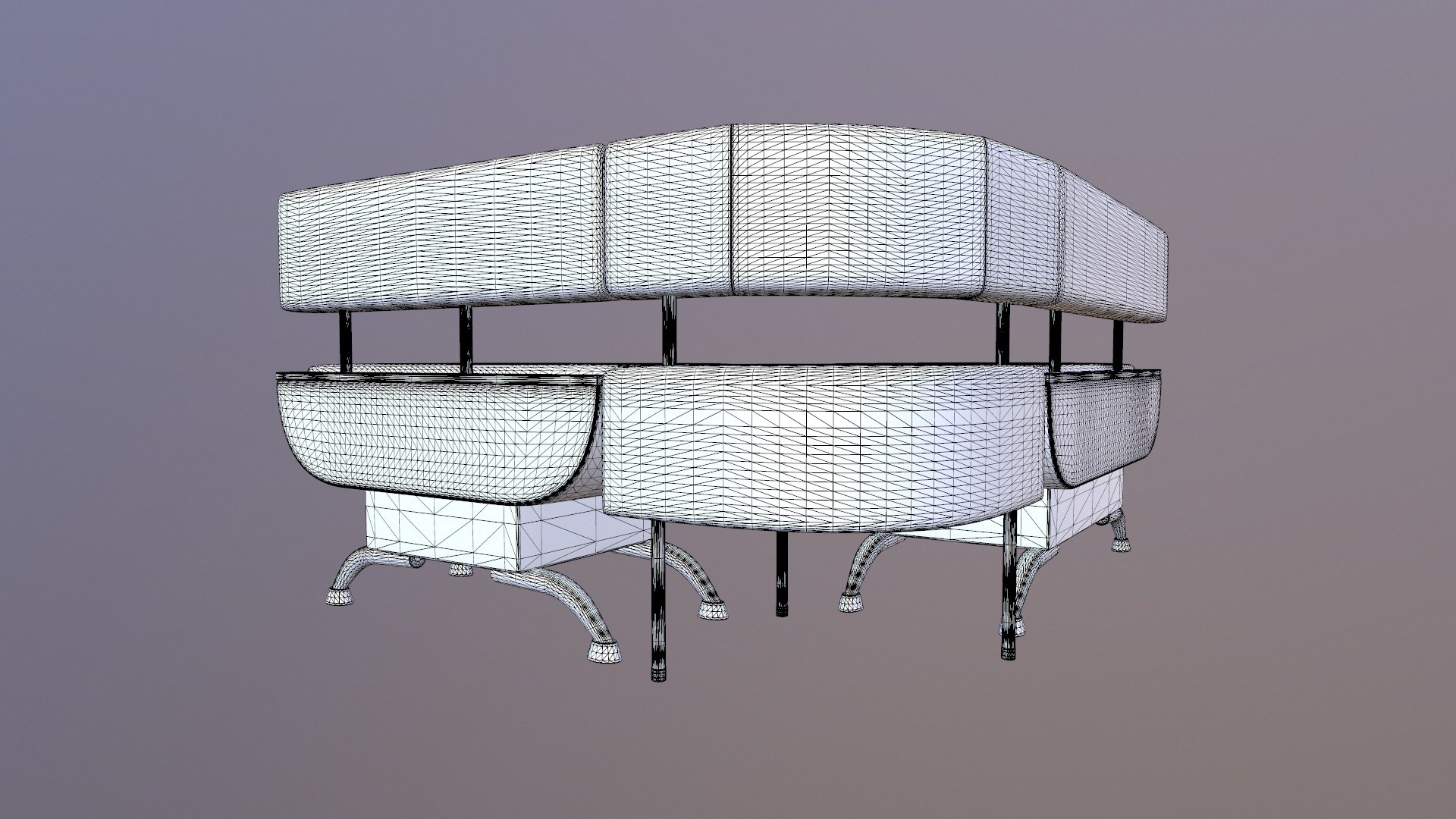 Rodnik Corner Bench Cappuccino 3D - TurboSquid 2185318