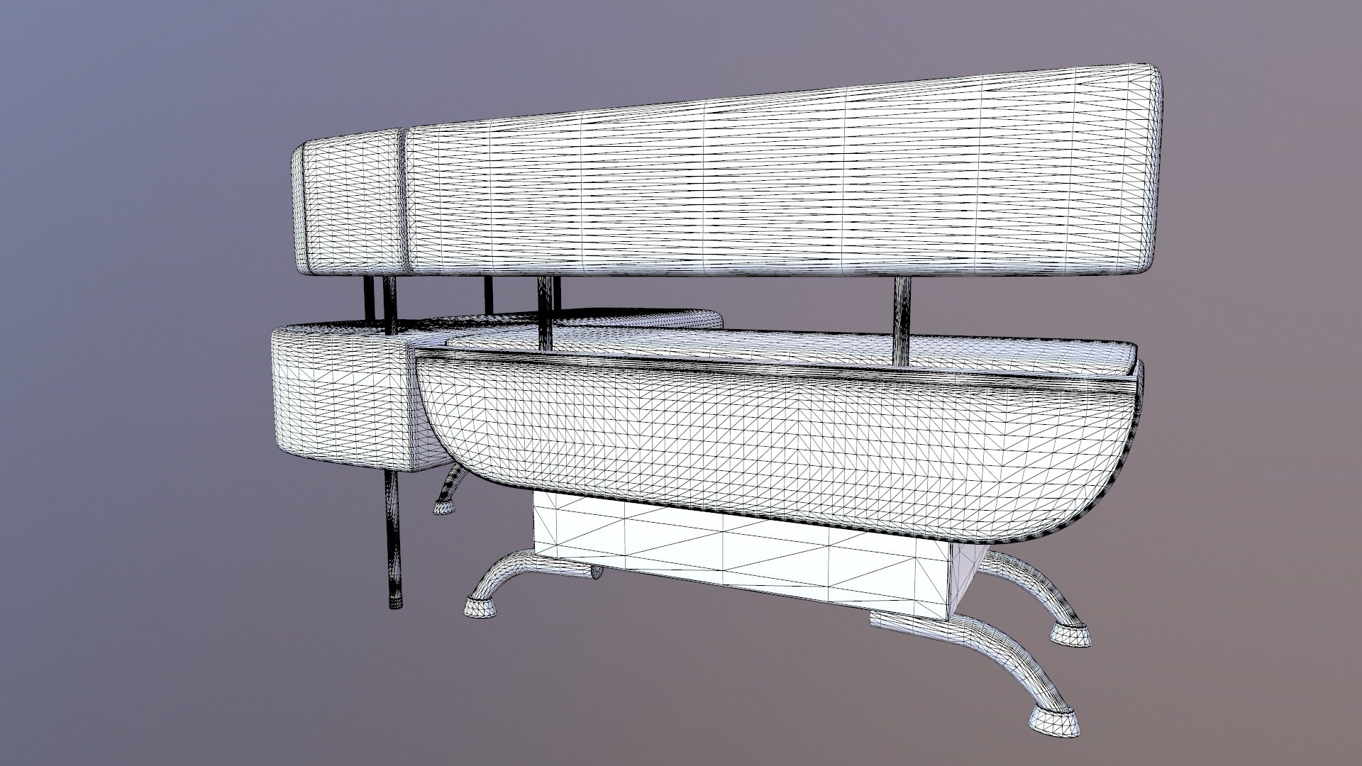 Rodnik Corner Bench Cappuccino 3D - TurboSquid 2185318