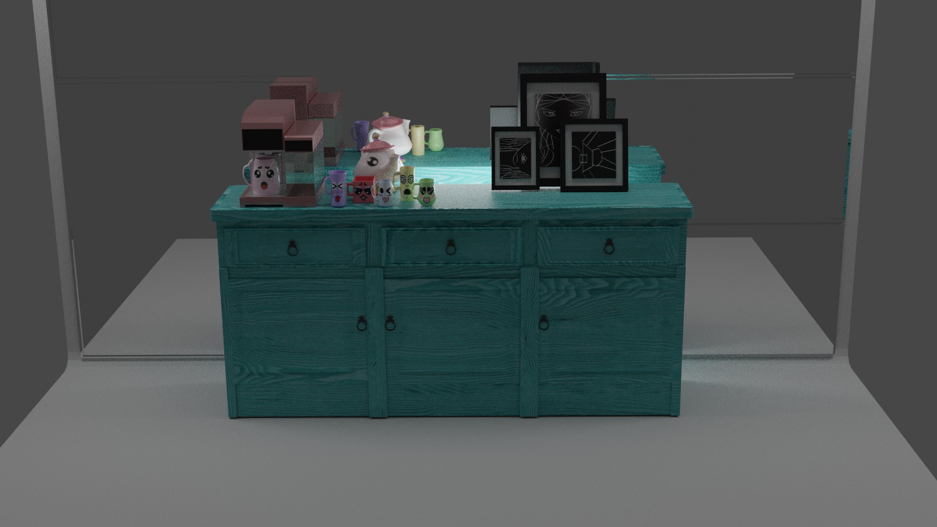 Free 3D vintage buffet - TurboSquid 1637473